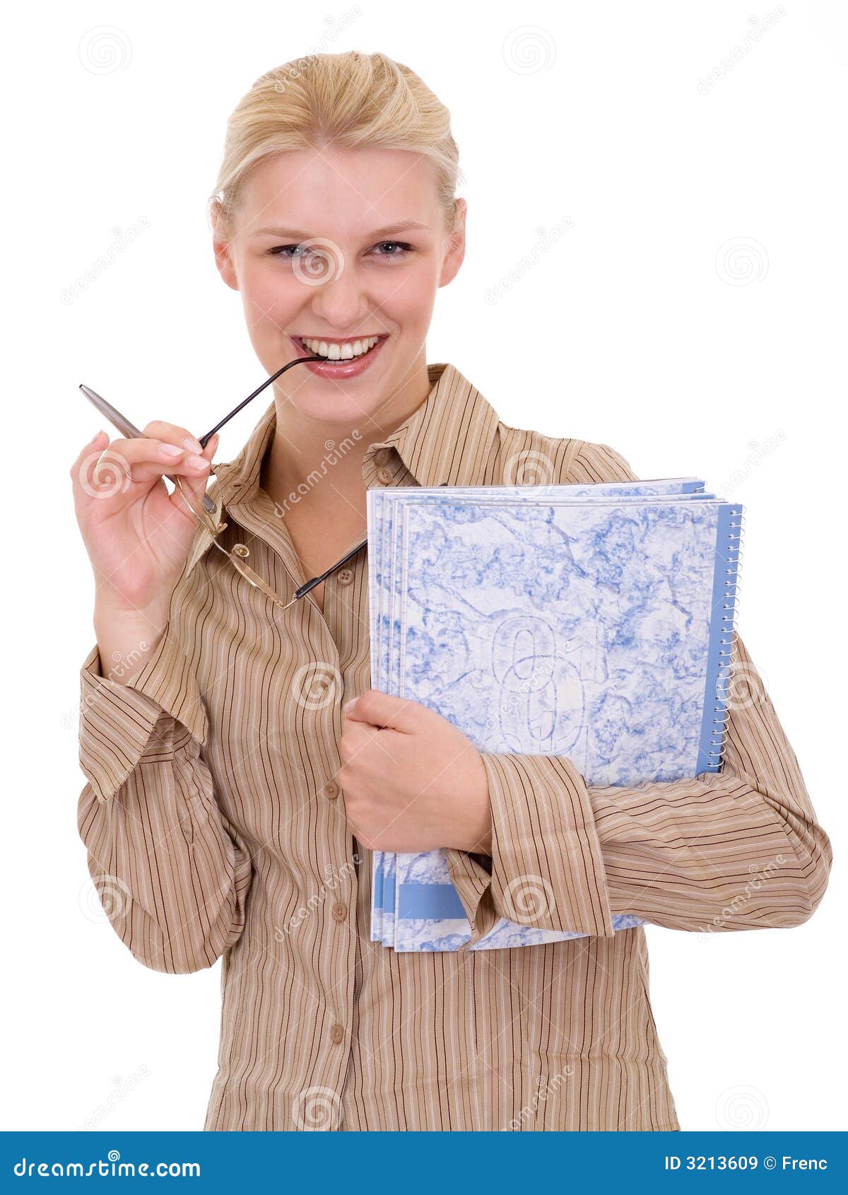 Women Holding Some Notebook Stock Image - Image of student, person: 3213609