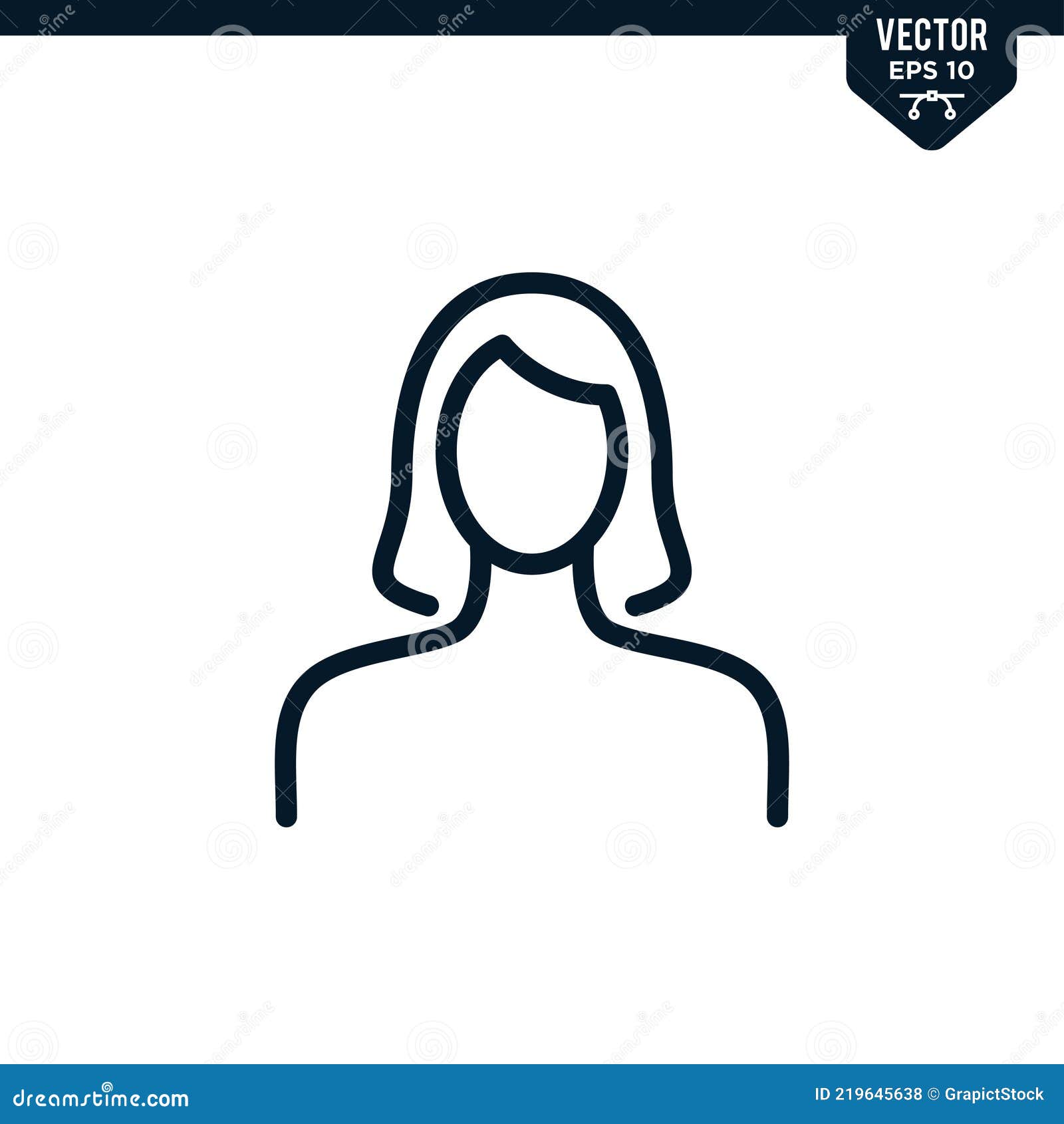 Women Icon Collection in Outlined or Line Art Style Stock Vector ...