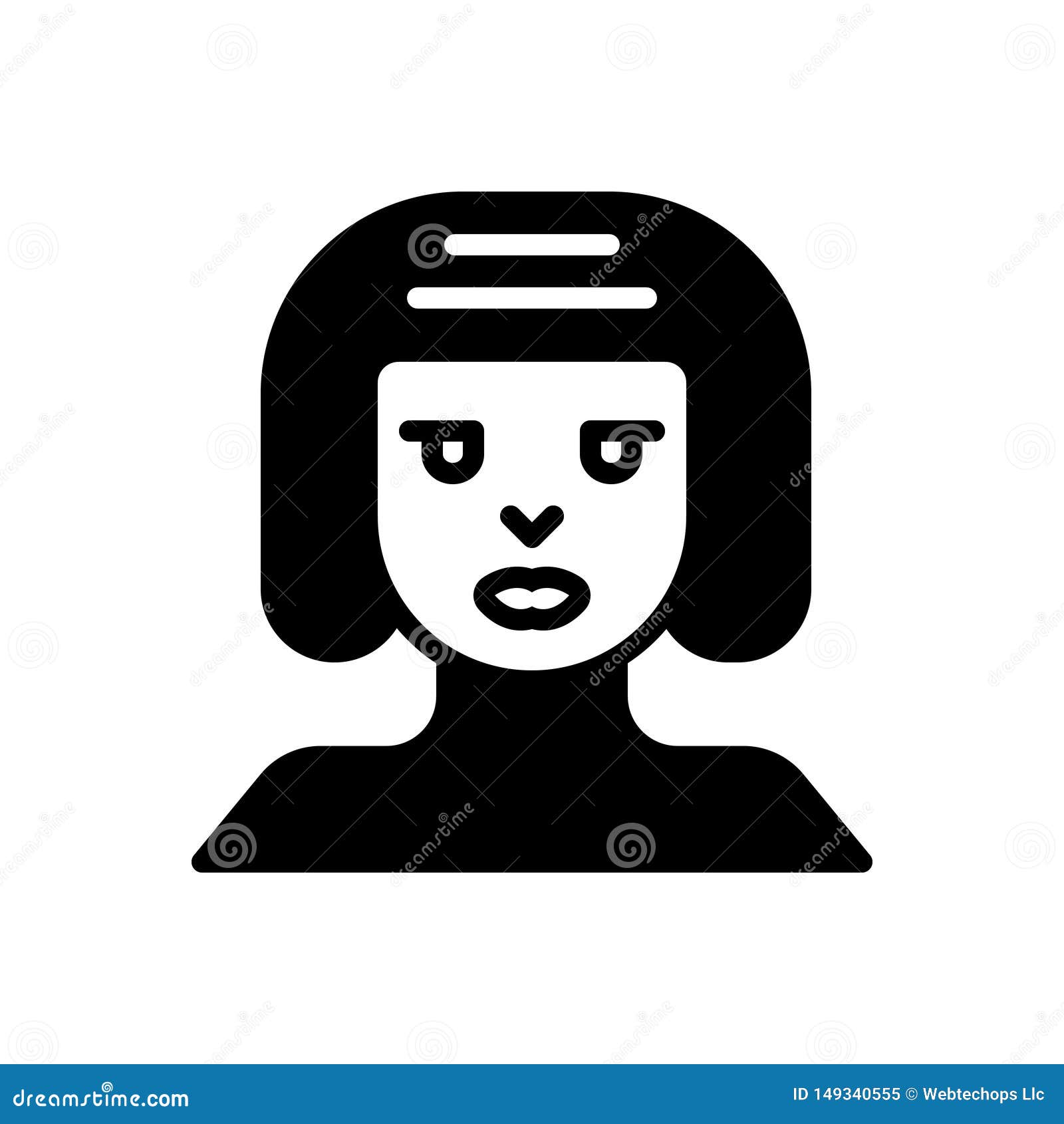 Black Solid Icon for Women, Female and Women Stock Vector ...