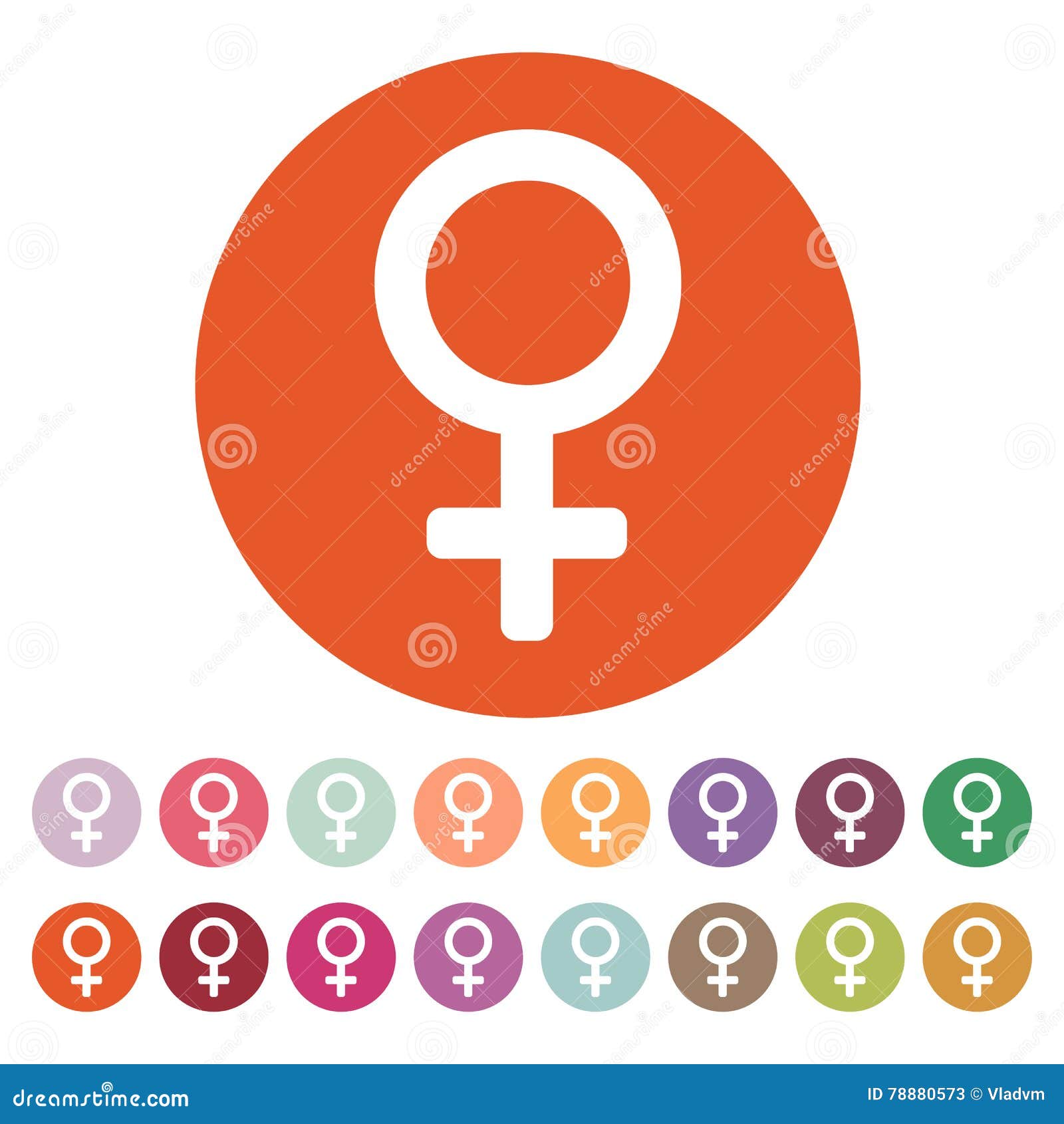 The Women Icon. Female Symbol Stock Vector - Illustration of connection ...