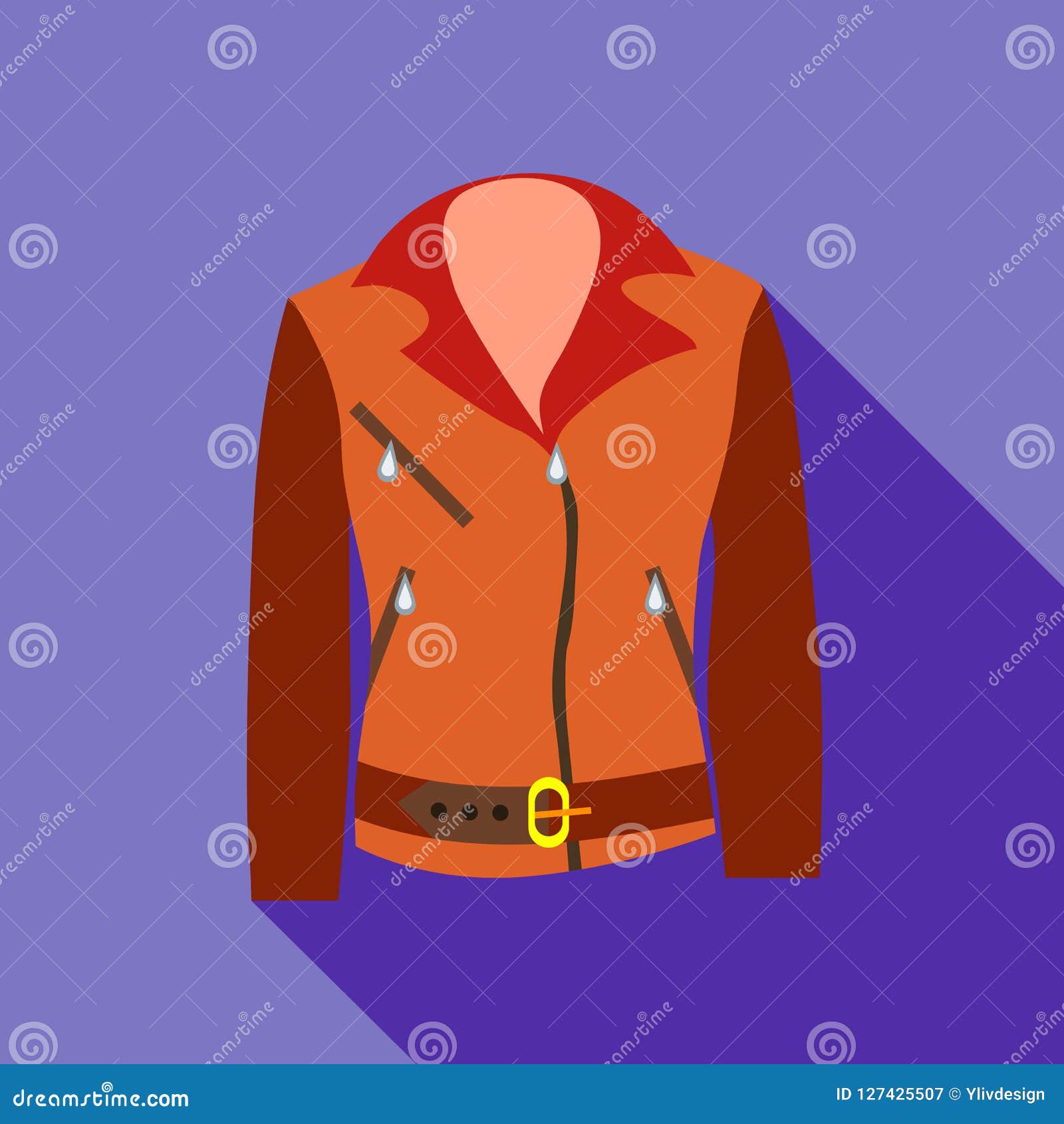 Women Jacket Icon, Flat Style Stock Illustration - Illustration of ...