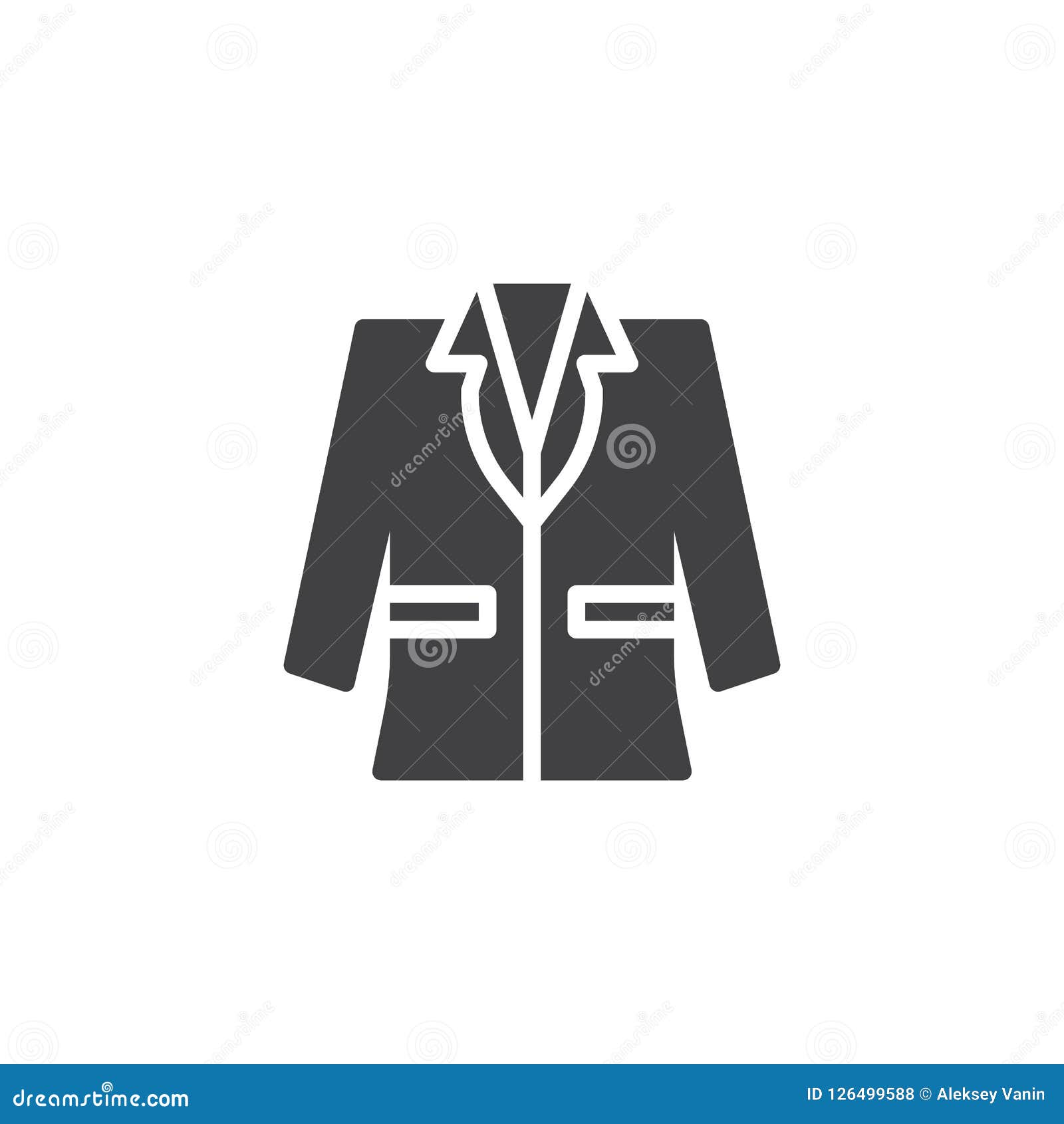 Women Jacket vector icon stock vector. Illustration of sign - 126499588