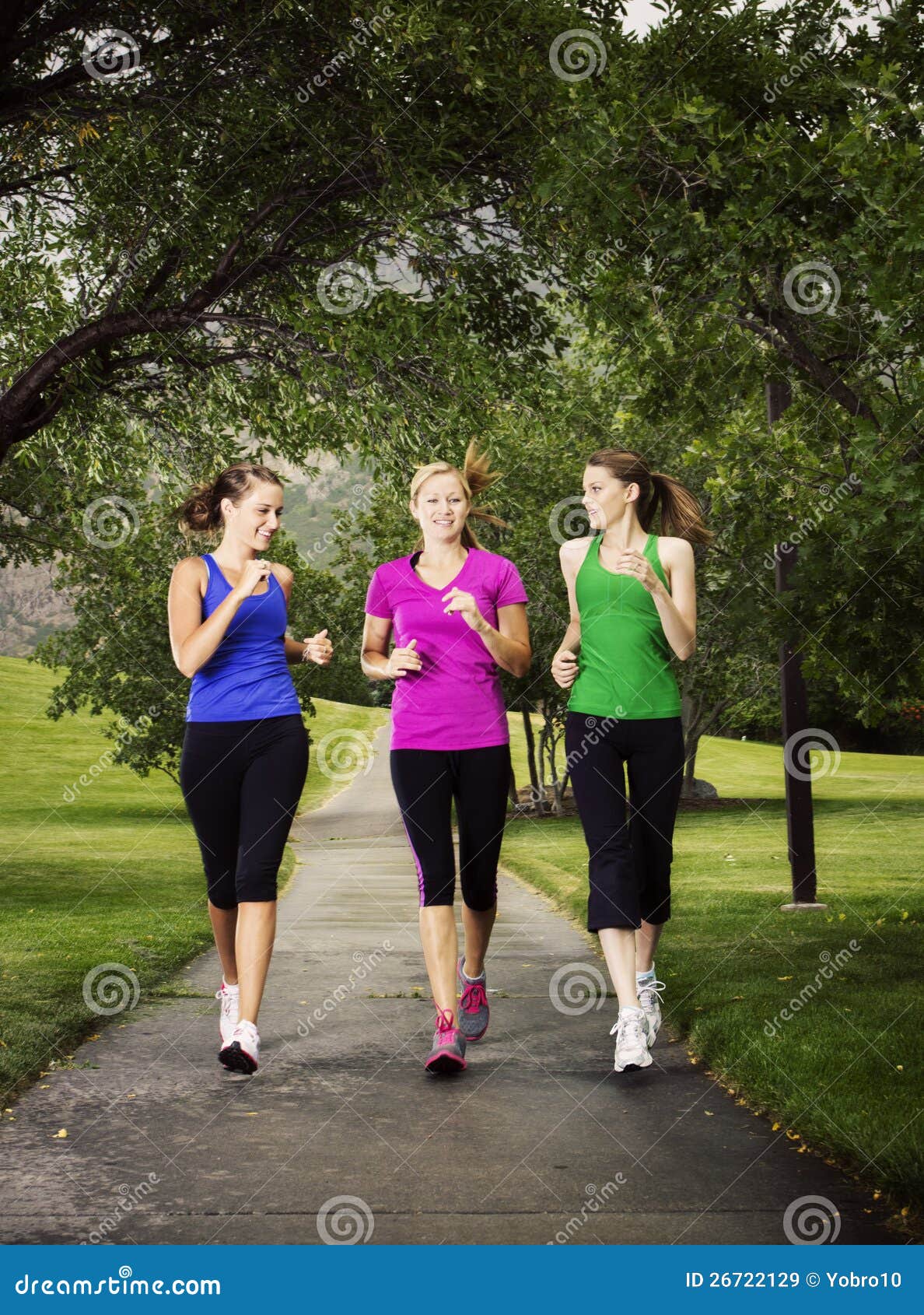 Women Jogging Together stock image. Image of green, friends - 26722129