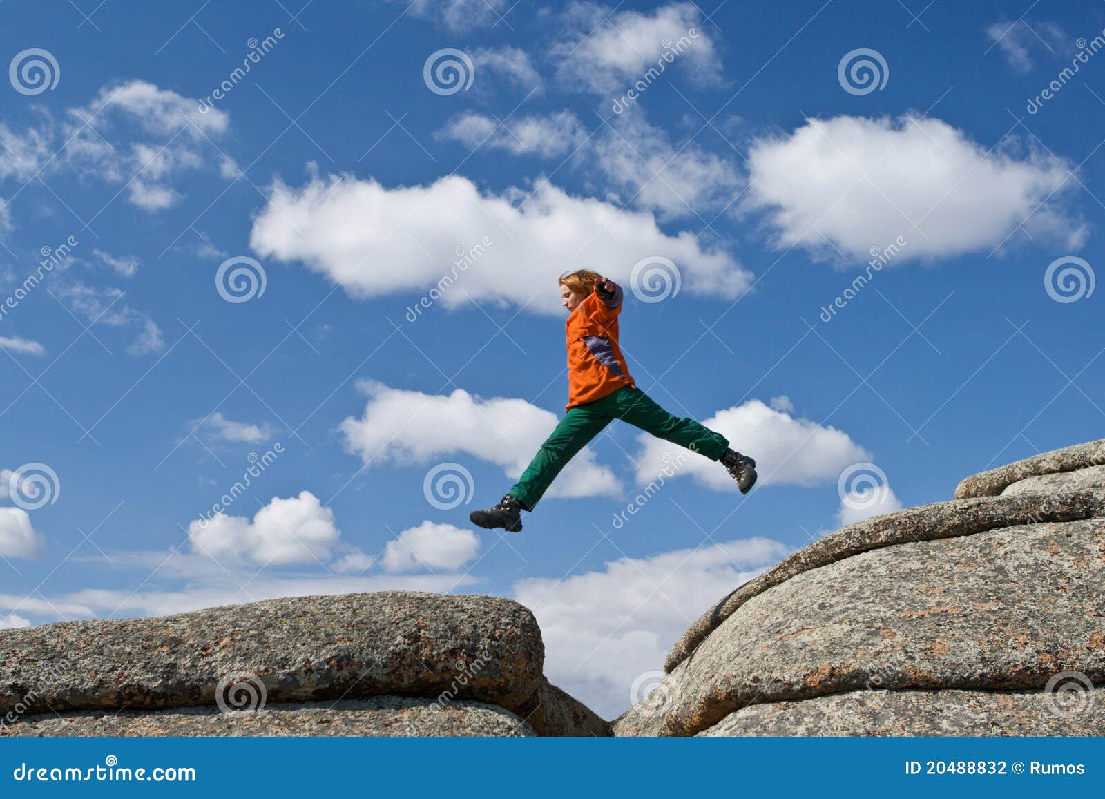 Women jump through the gap stock photo. Image of single - 20488832