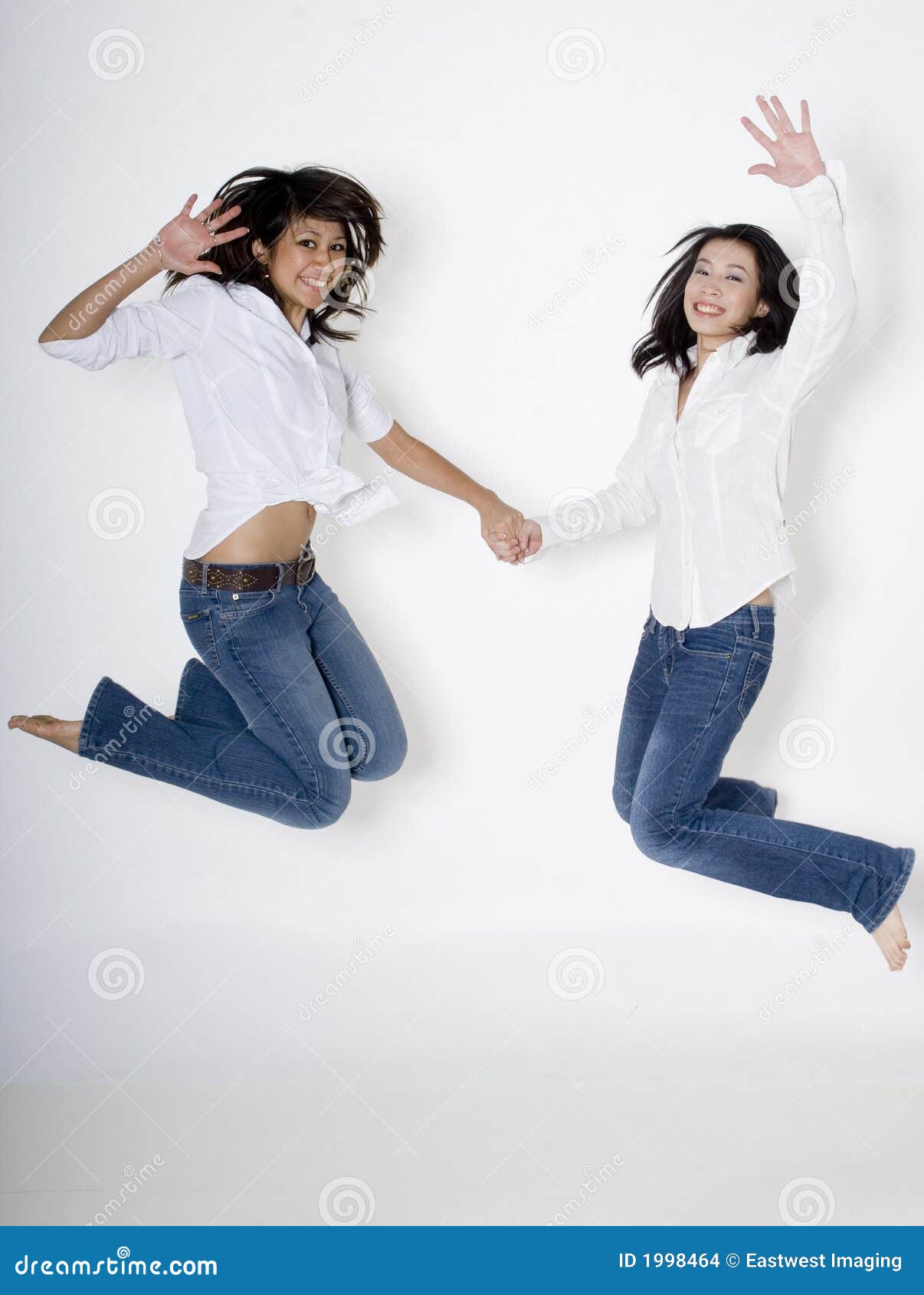 Women Jumping stock photo. Image of together, active, motion - 1998464