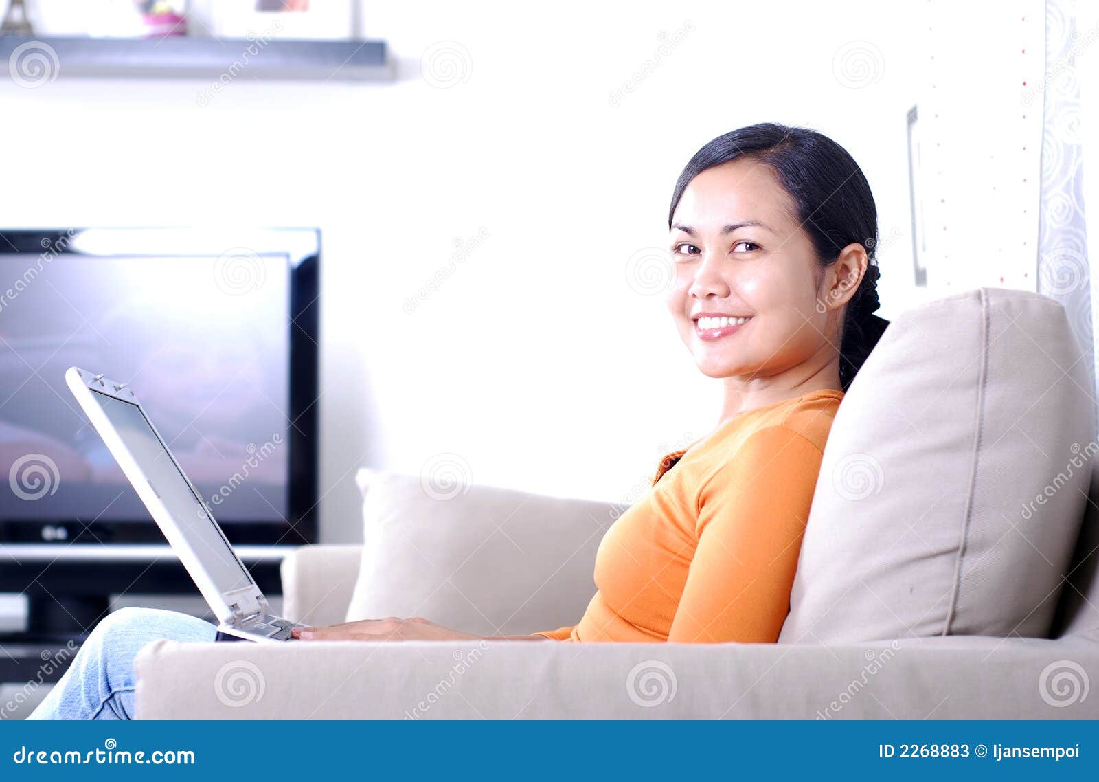 Women with laptop stock image. Image of technology, tech - 2268883