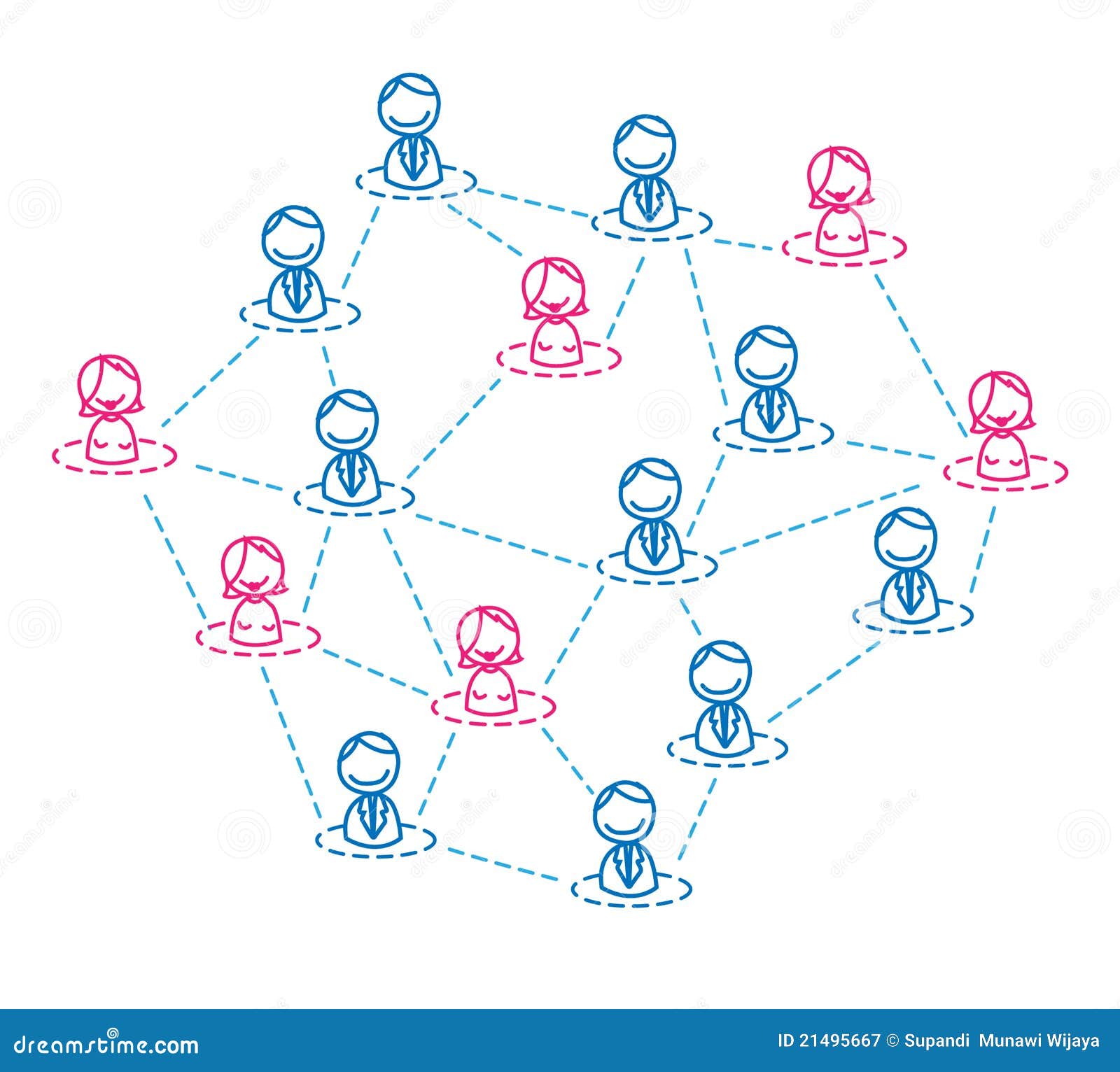 Women leader for network stock illustration. Illustration of isolated ...