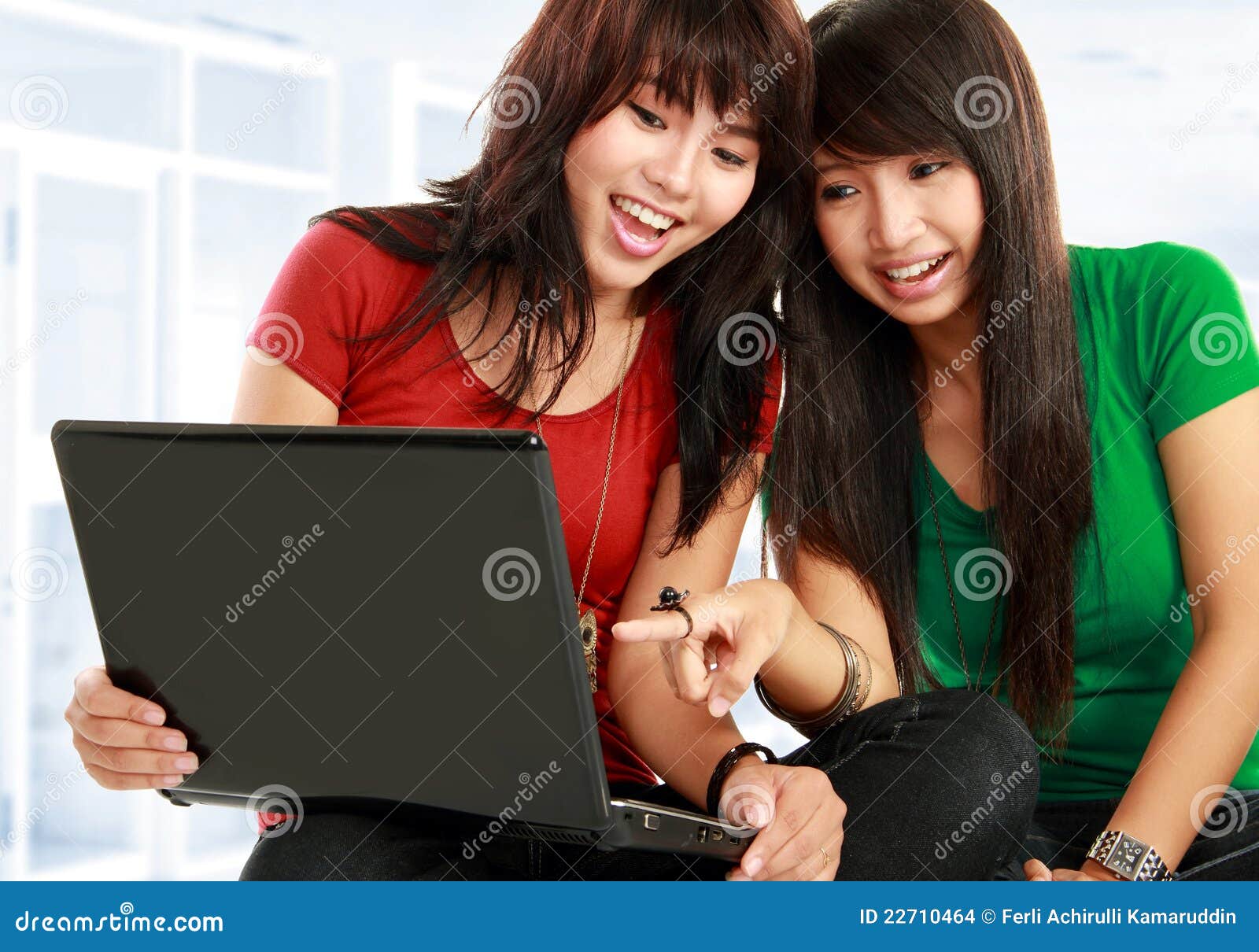 Women Learning with a Laptop Stock Photo - Image of happiness, asian ...