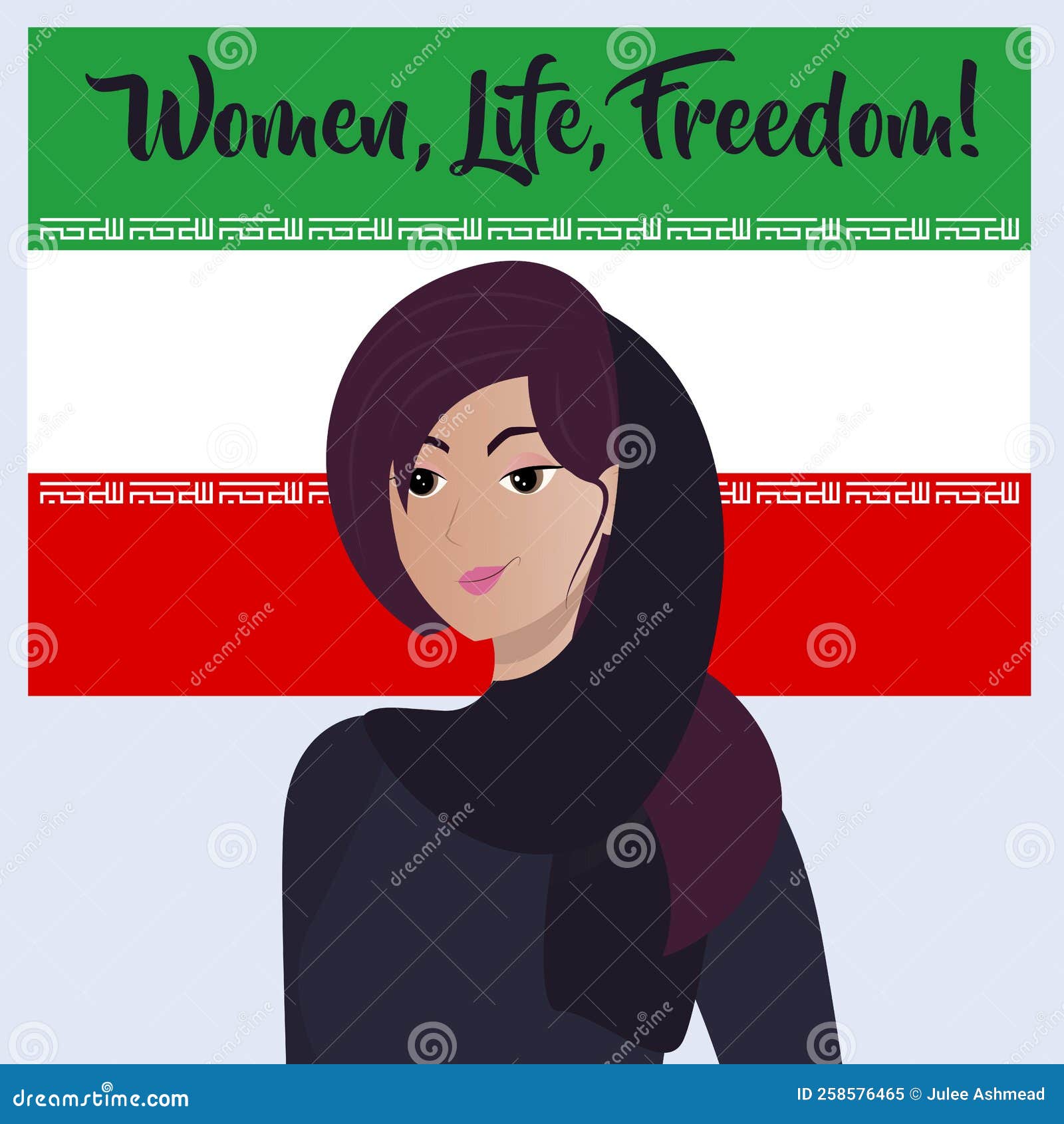 Women Life Freedom Movement Vector Illustration Stock Vector ...
