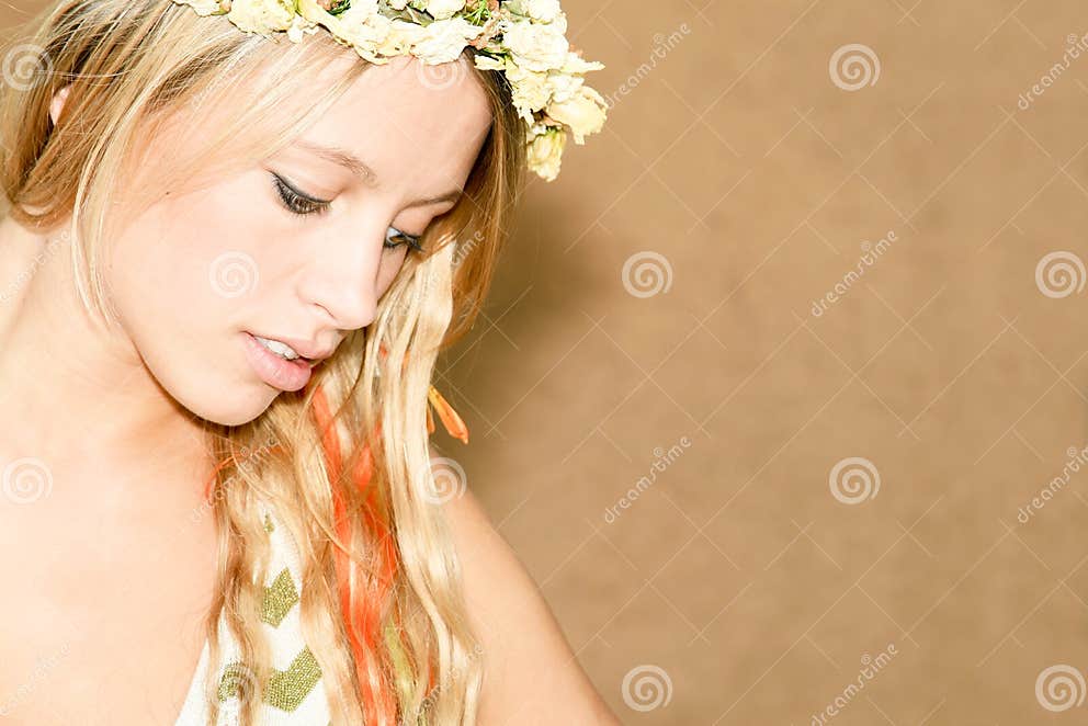 Women look down stock photo. Image of facial, femininity - 5982836