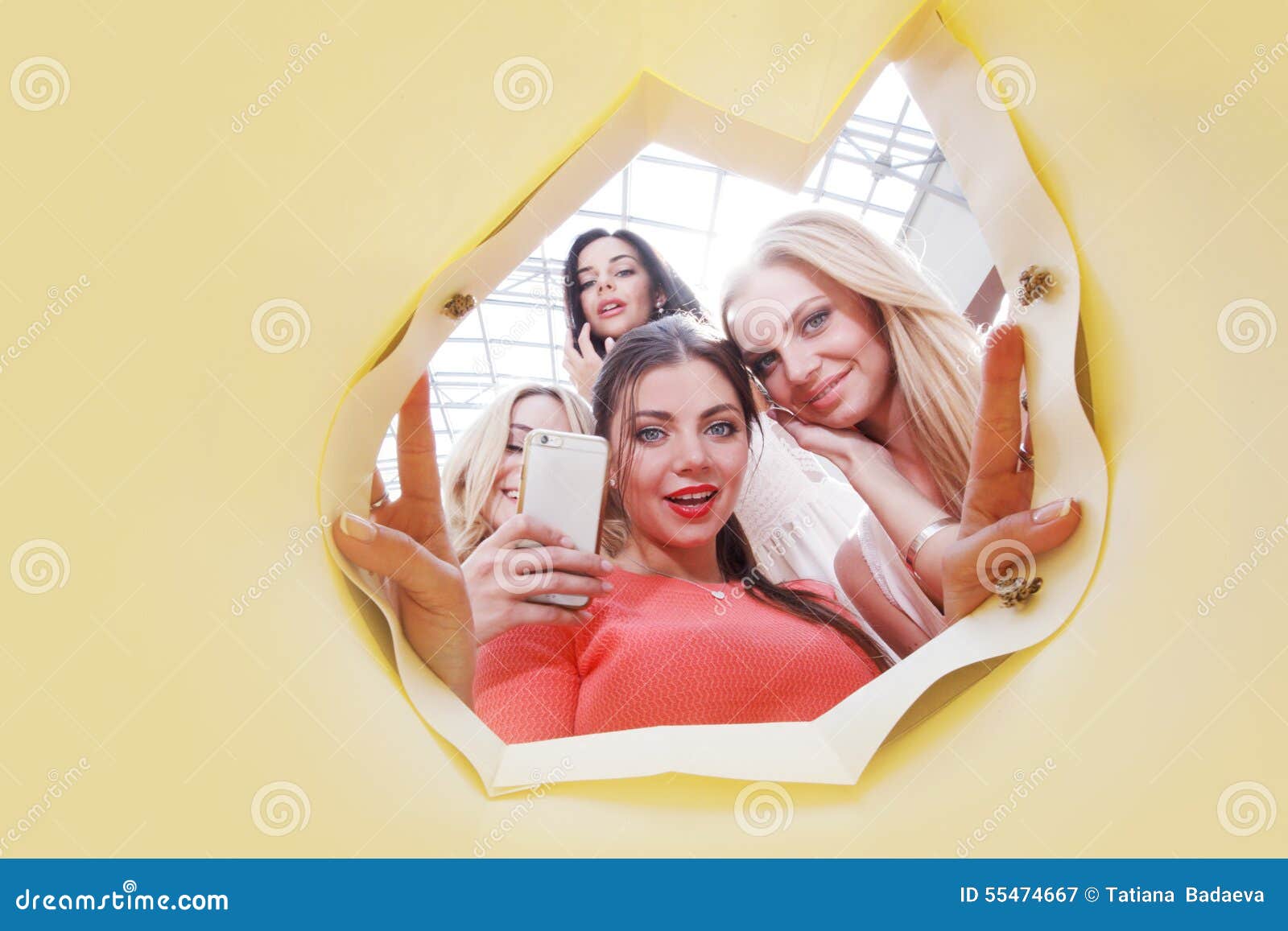 Women looking inside bag stock image. Image of purchasing - 55474667