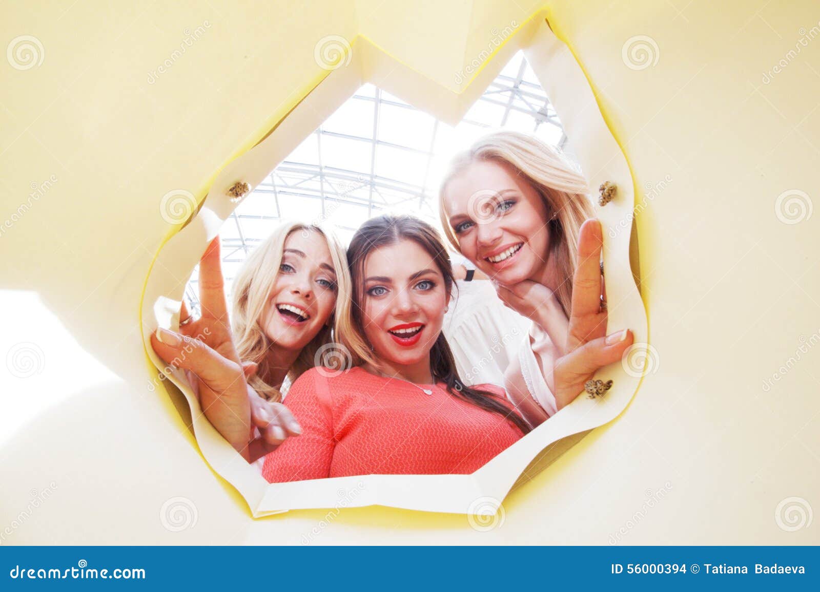 Women looking inside bag stock photo. Image of sale, caucasian - 56000394