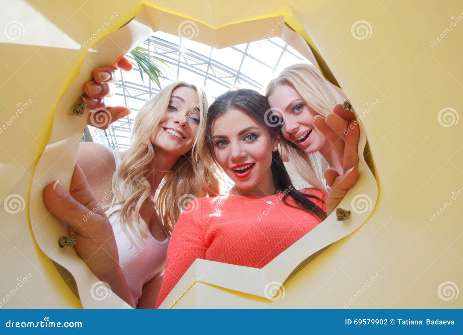 Women looking inside bag stock photo. Image of caucasian - 69579902