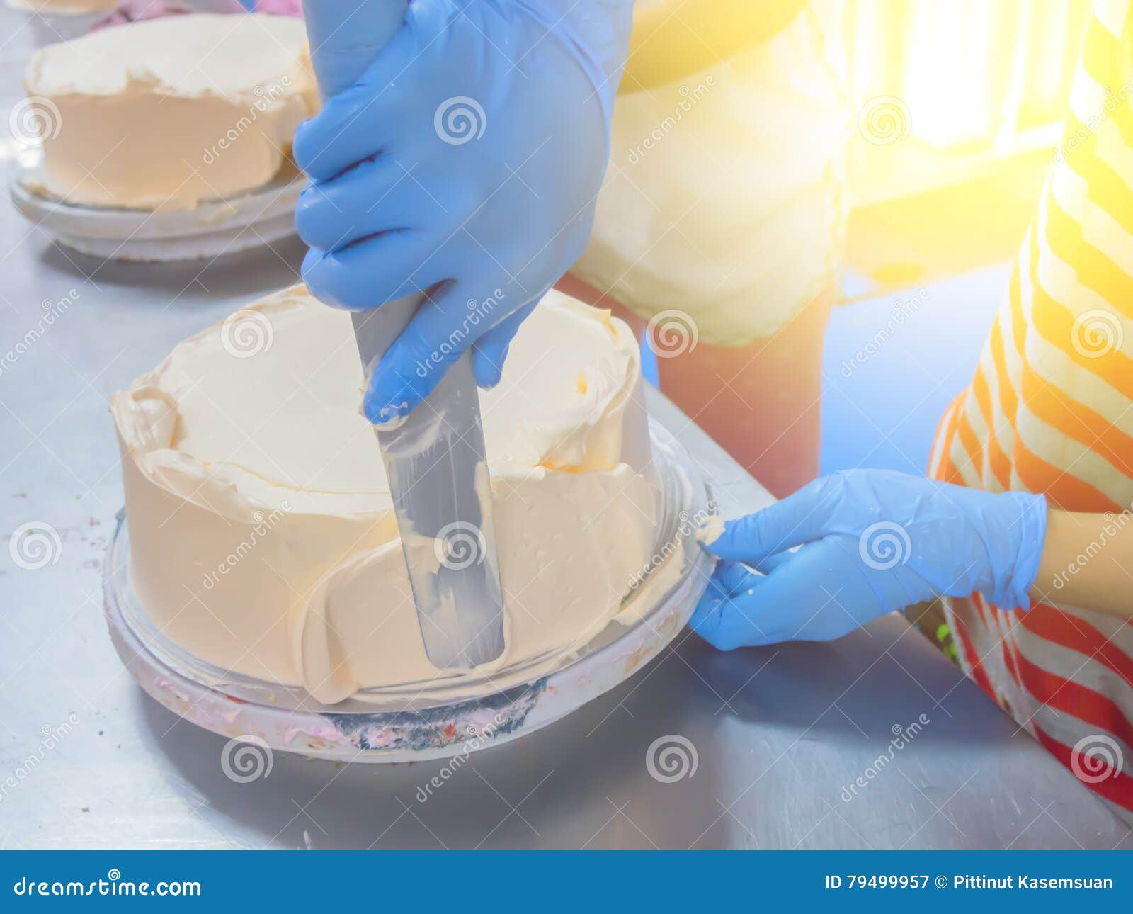 Women Making Cake in Cake Industry Stock Image - Image of chef, early ...