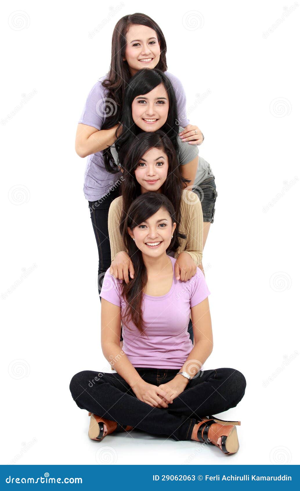 Women Making Their Head Together Stock Image - Image of pretty ...