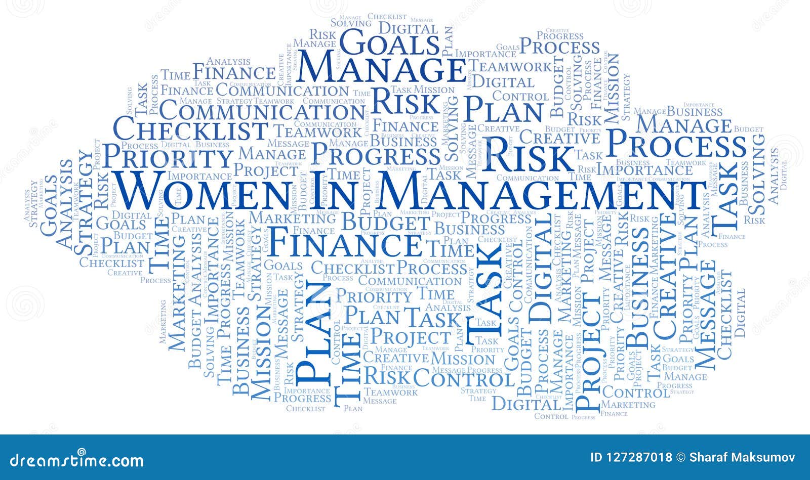 Women in Management Word Cloud, Made with Text only. Stock Illustration ...
