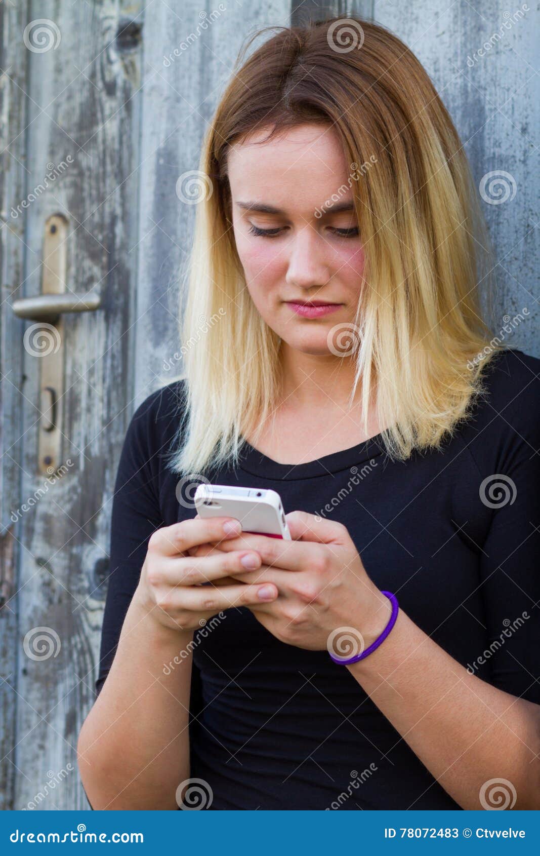 Women with mobile phone stock image. Image of smile, communication ...