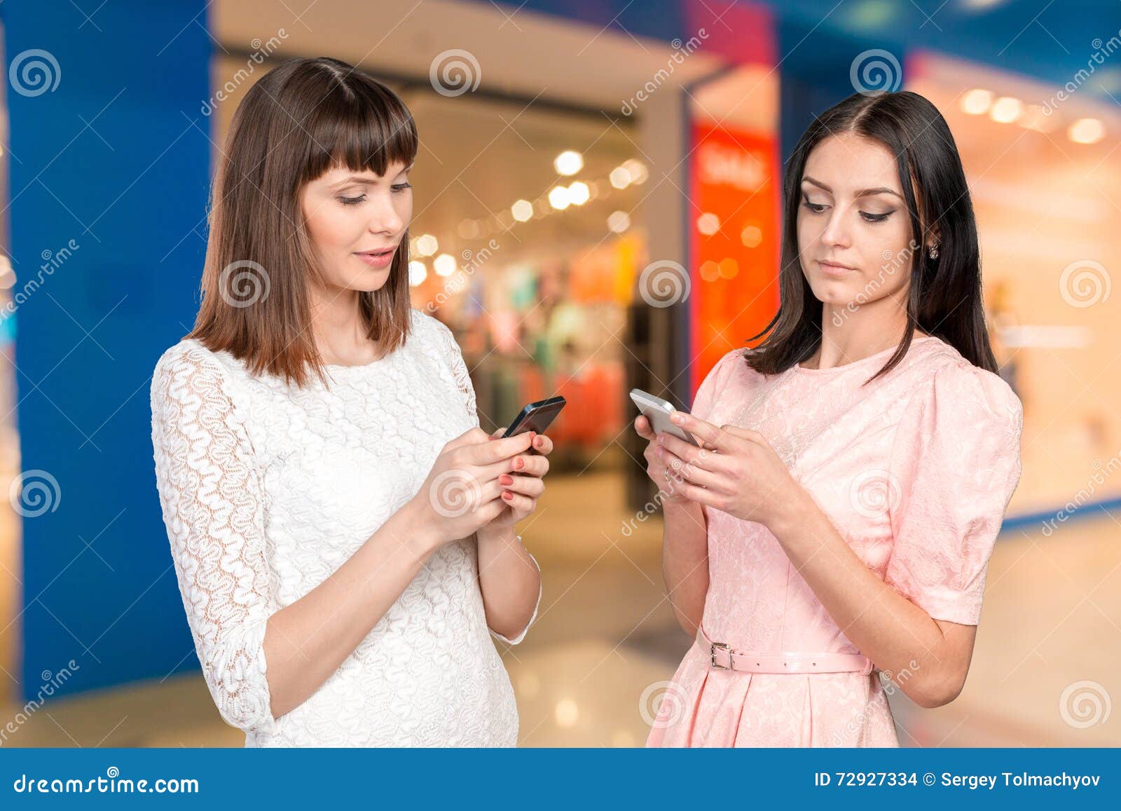 Women with Mobile Phones stock photo. Image of communication - 72927334