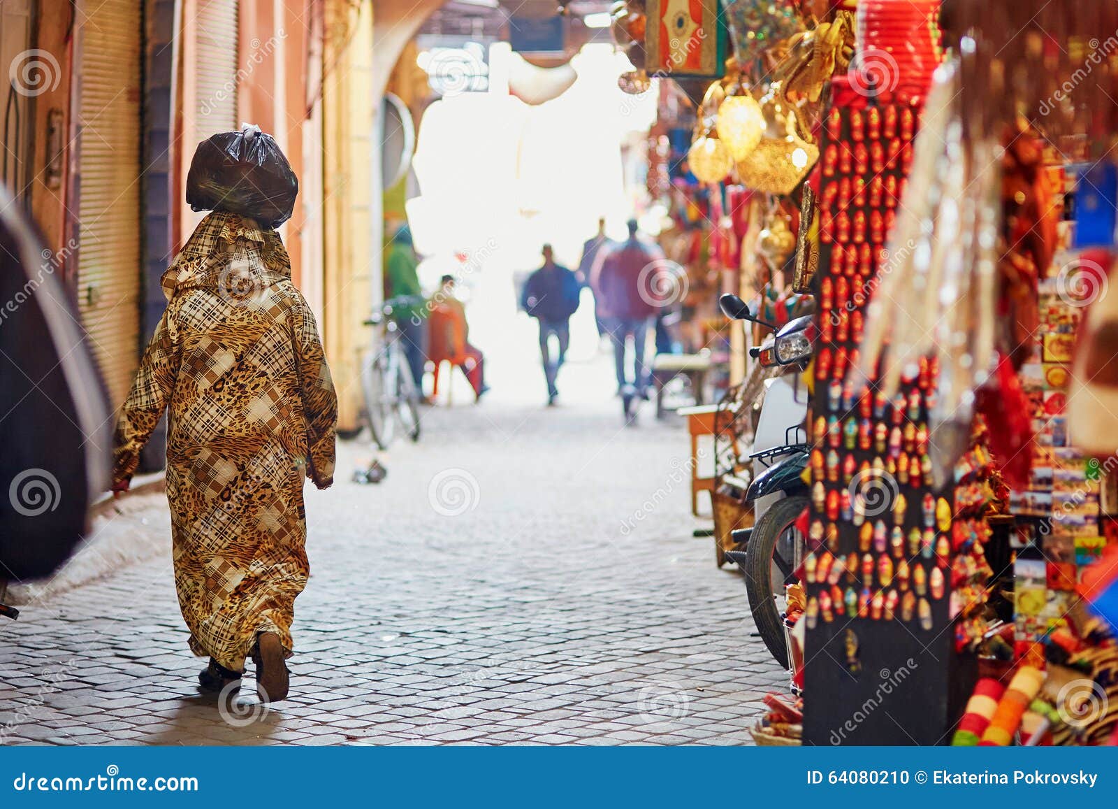 Women on Moroccan Market in Marrakech, Morocco Stock Photo - Image of ...