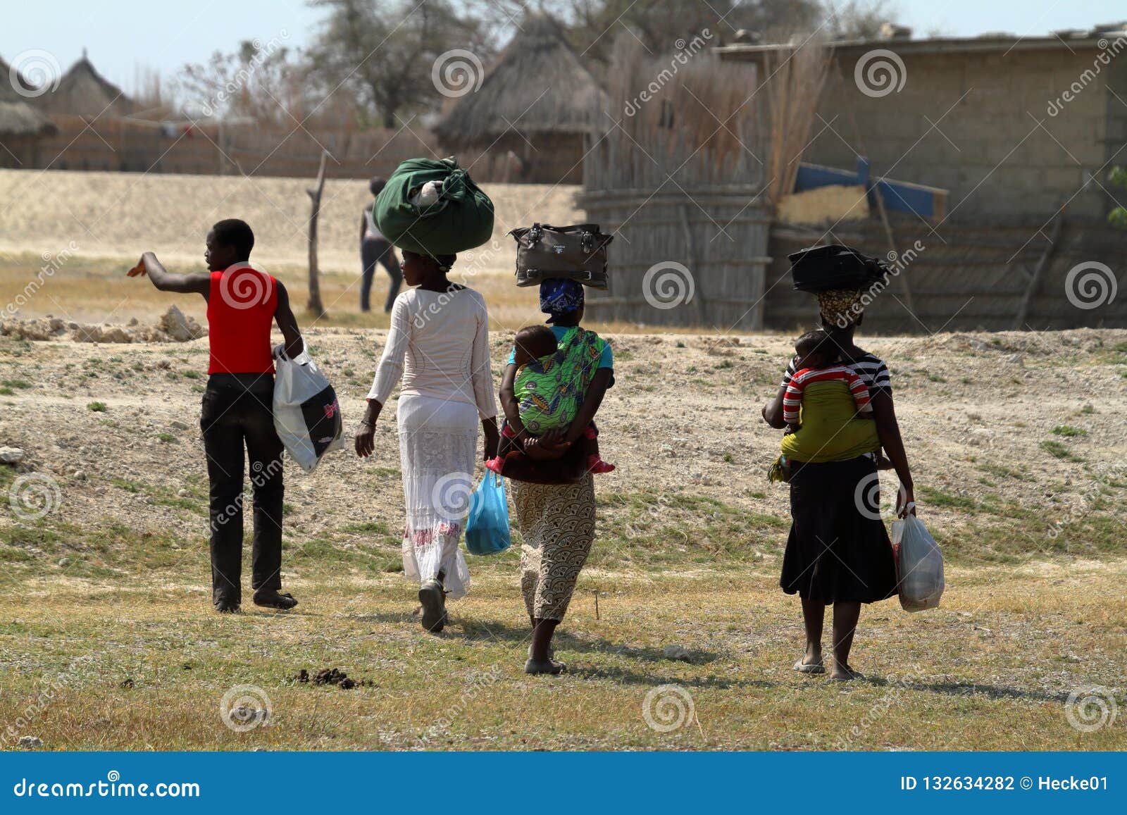 Women in Namibia Carrying Objects Editorial Photography - Image of back ...