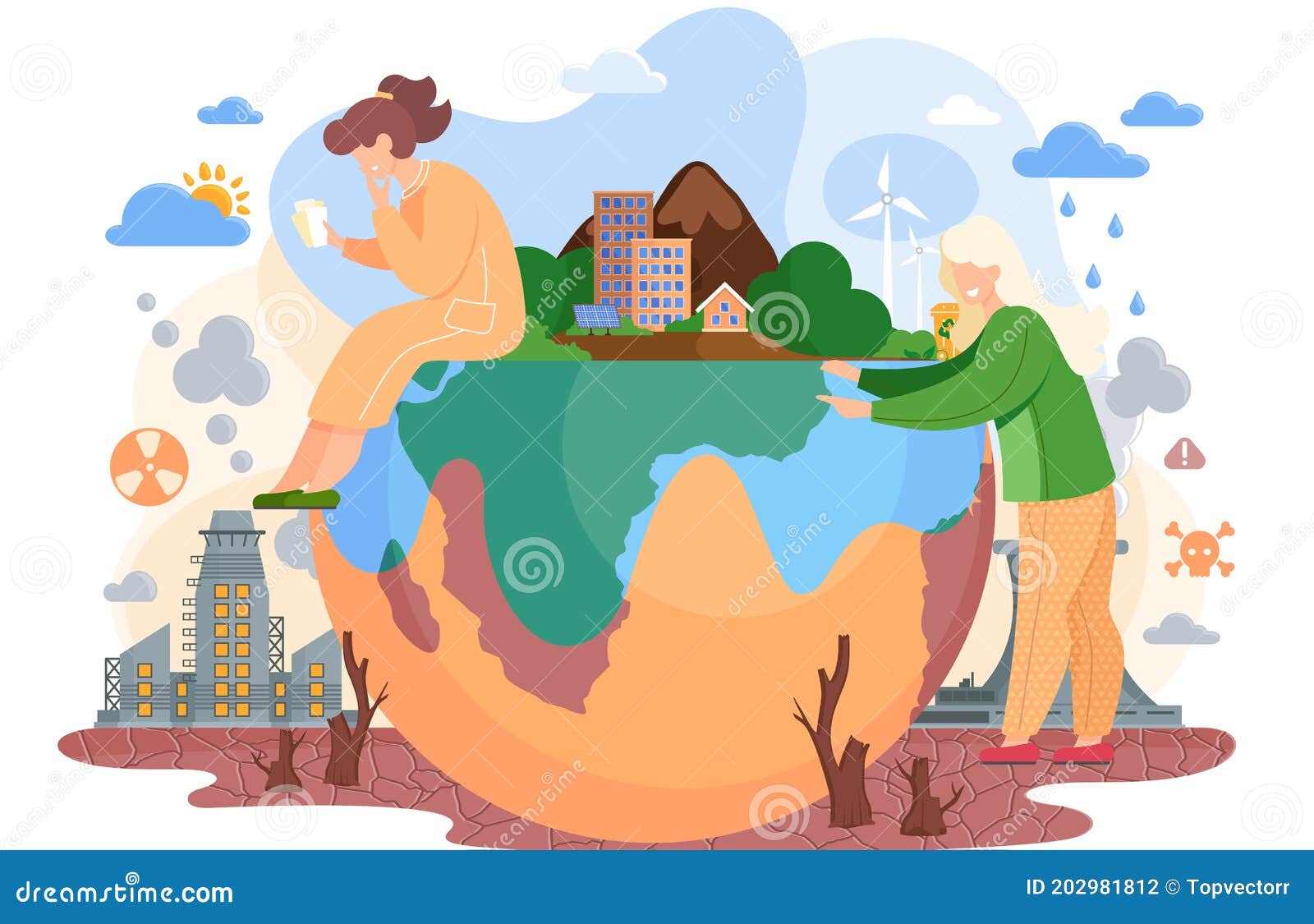 Lifeless Land Map Royalty-Free Stock Image | CartoonDealer.com #75348598