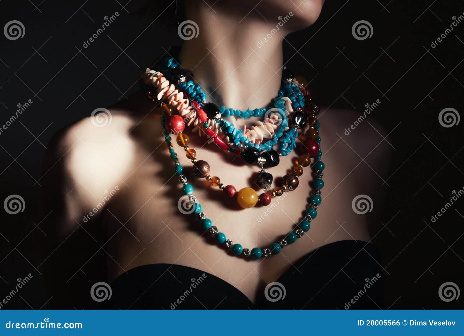 Women neck with jewelry stock photo. Image of expensive - 20005566