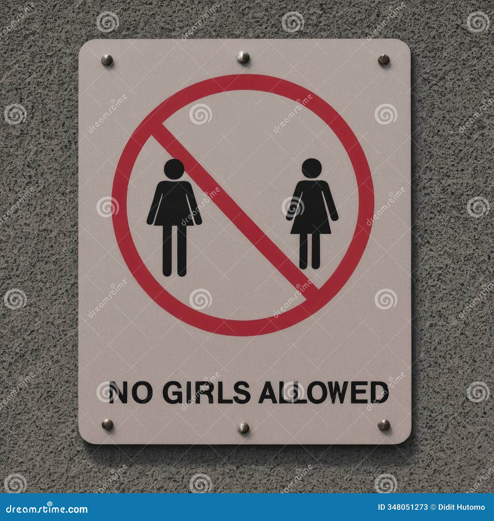 Women are Not Allowed To Enter Sign Stock Illustration - Illustration ...
