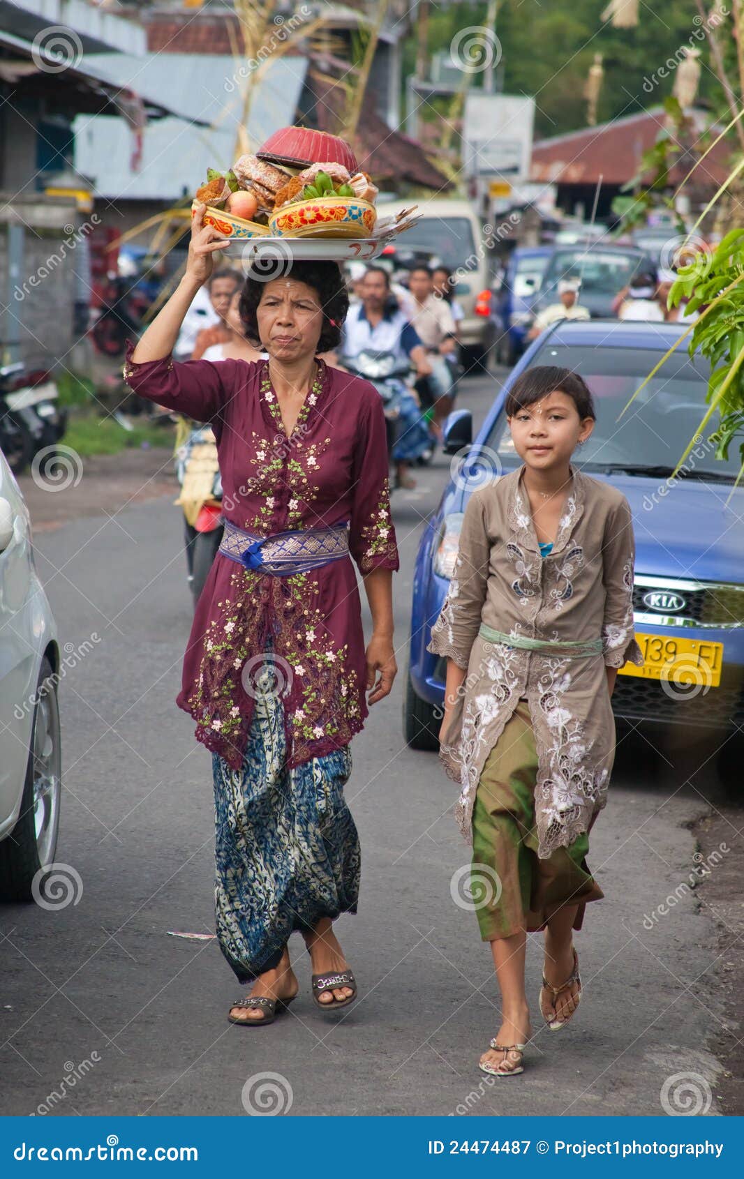 Women and offerings editorial photography. Image of bali - 24474487