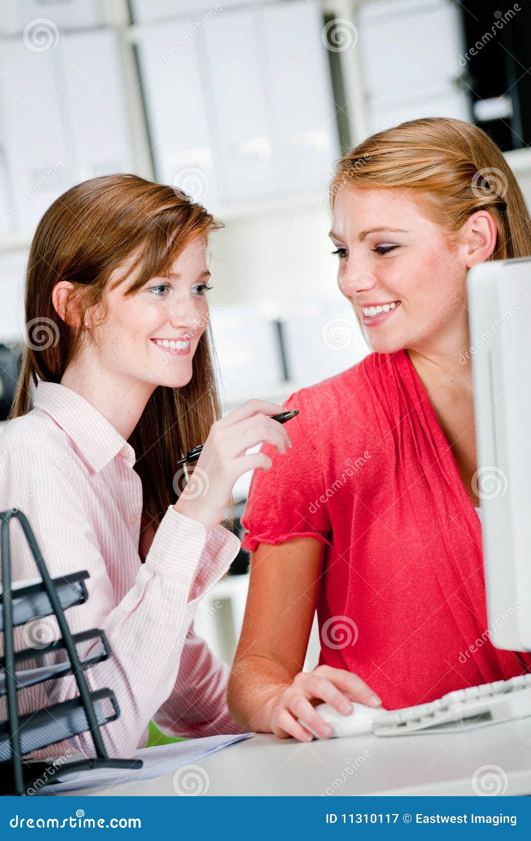 Women at Office Desk stock image. Image of table, holding - 11310117
