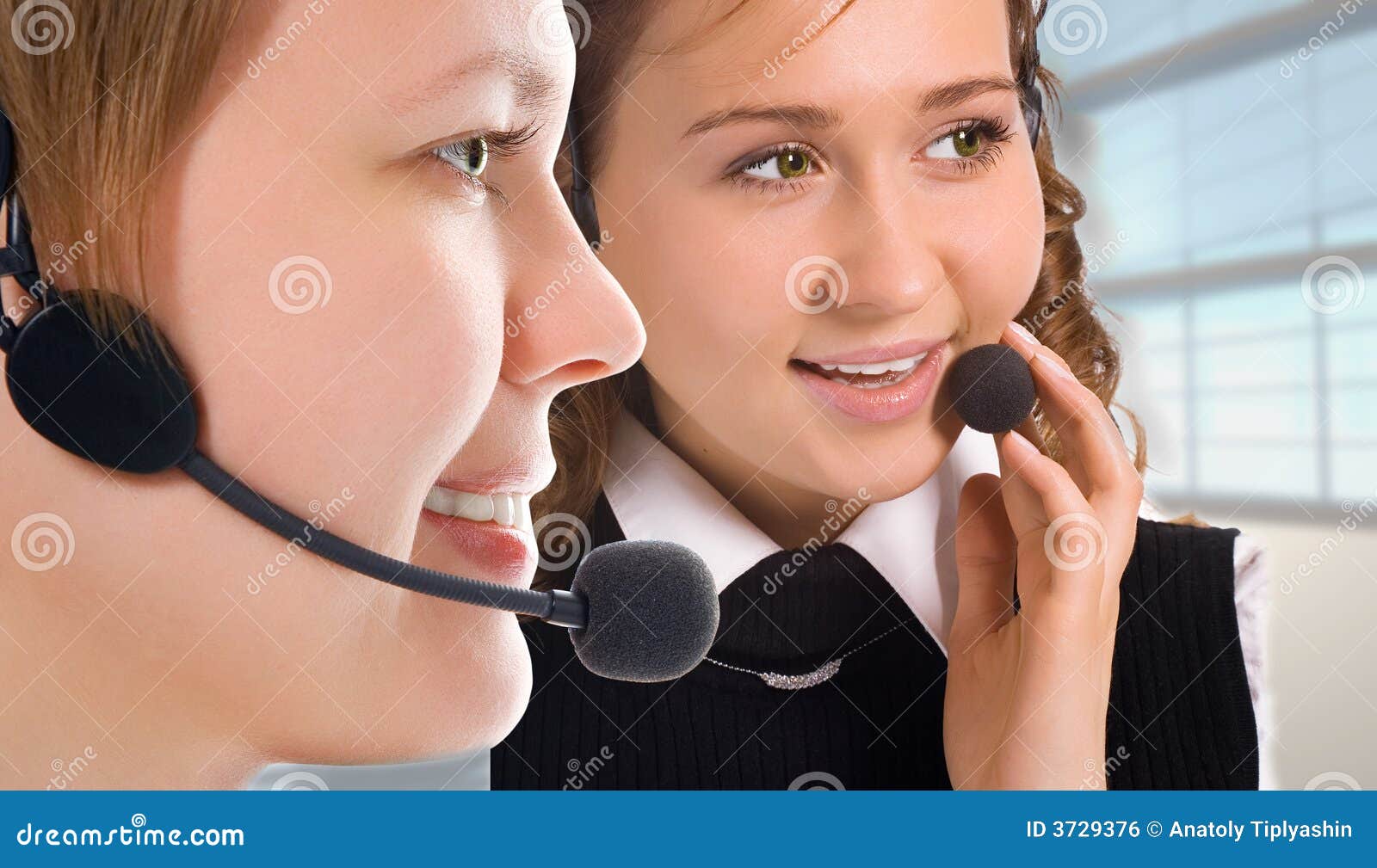 Women operators team stock photo. Image of female, beautiful - 3729376