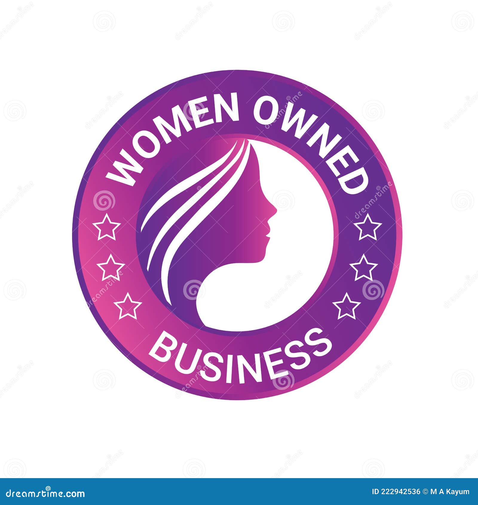 Women Owned Logo. Women Owned Vector Logo Design Stock Vector ...