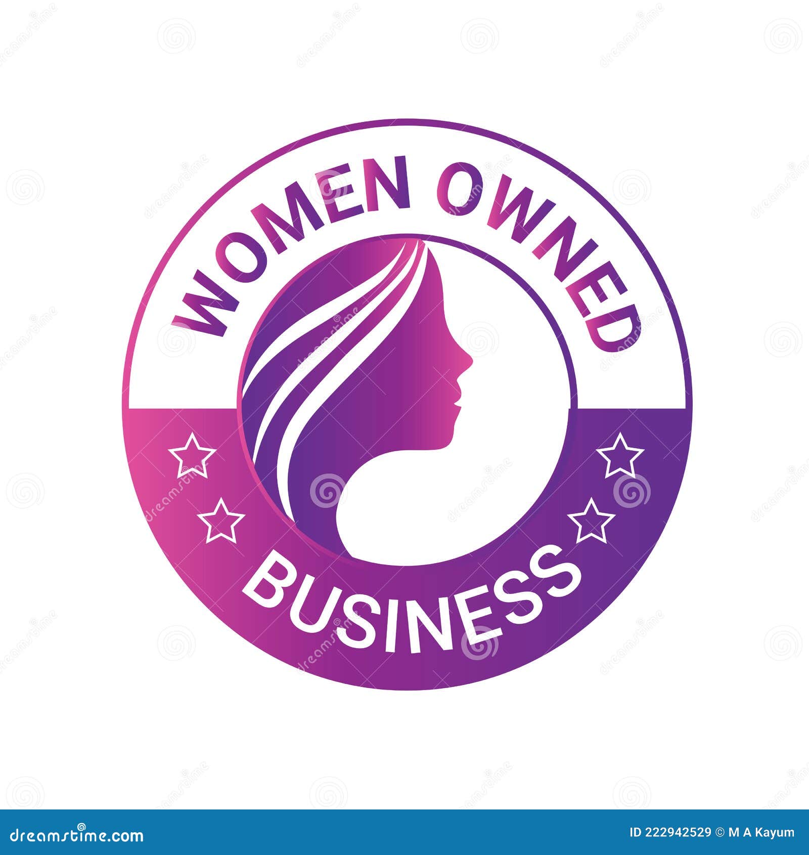 Women Owned Logo. Women Owned Vector Logo Design Stock Vector ...