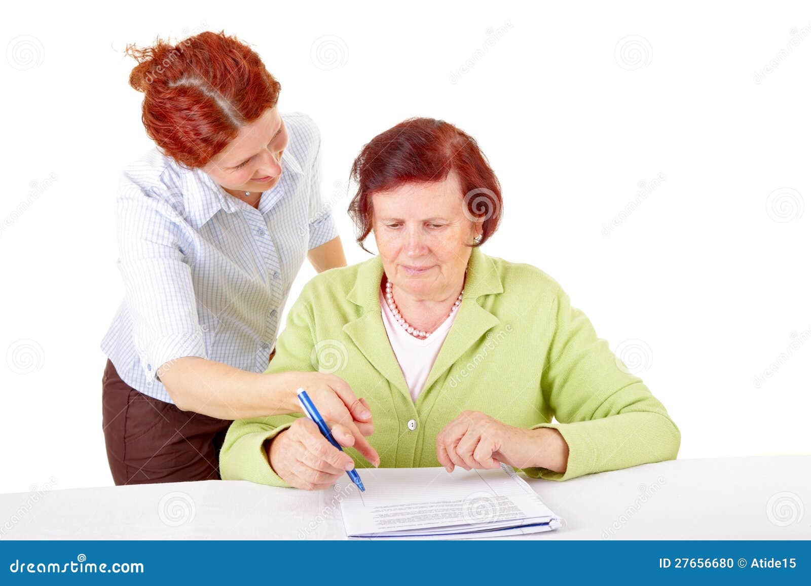 Women and paperwork stock photo. Image of studio, document - 27656680