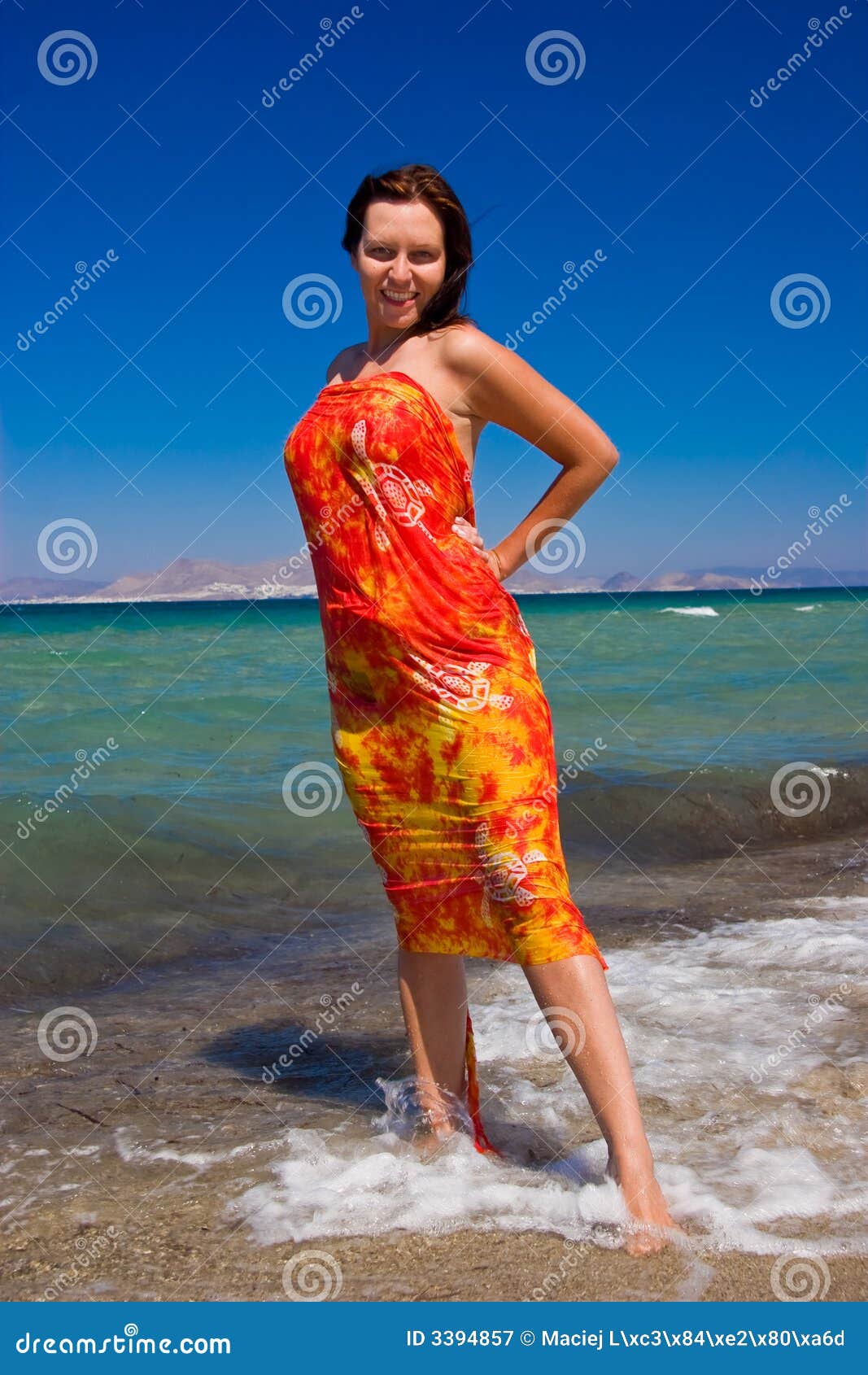 Women in pareo on holidays stock image. Image of relax - 3394857