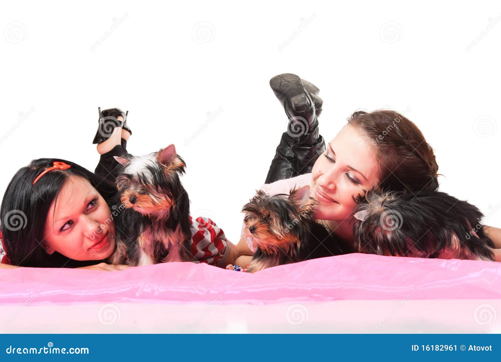 Women with pets stock image. Image of group, care, beautiful - 16182961