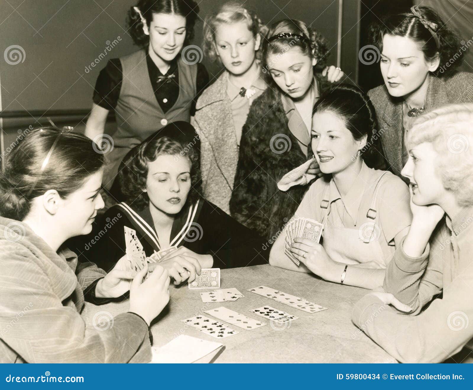 Women playing cards stock photo. Image of leisure, horizontal - 59800434