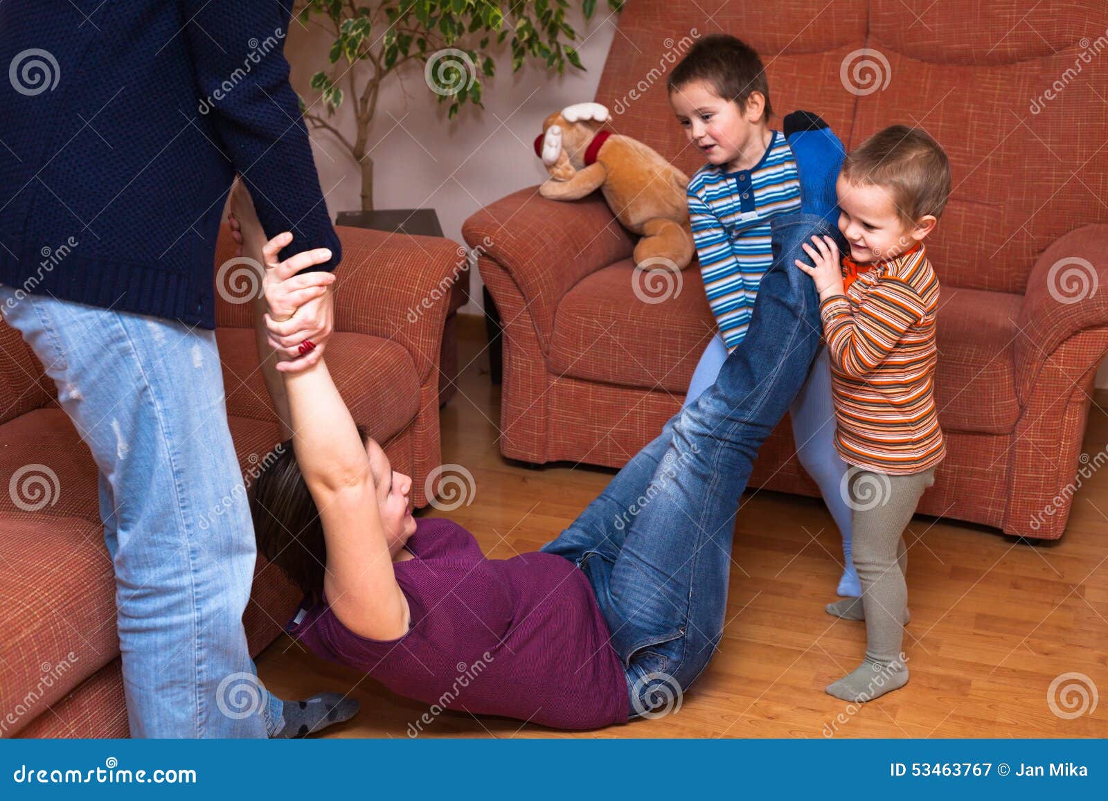 Women playing with kids stock image. Image of person - 53463767
