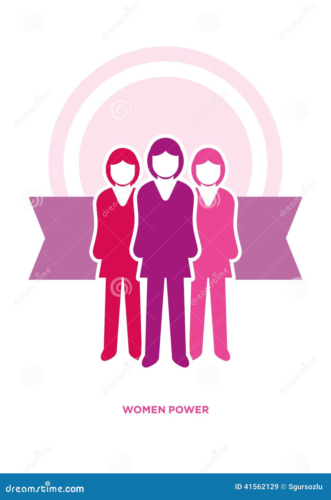 Women Power stock vector. Illustration of woman, text - 41562129
