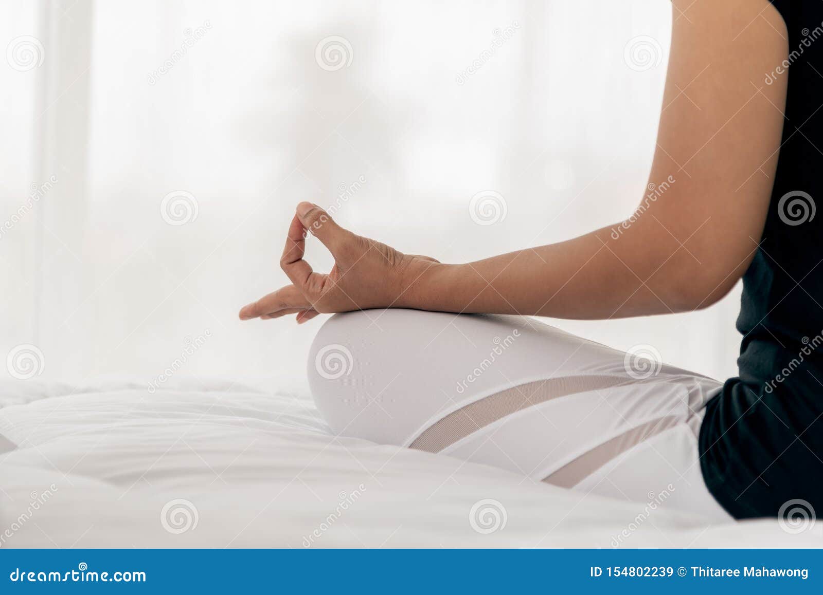 Women are Practicing Yoga in the Basic Position Stock Image - Image of ...