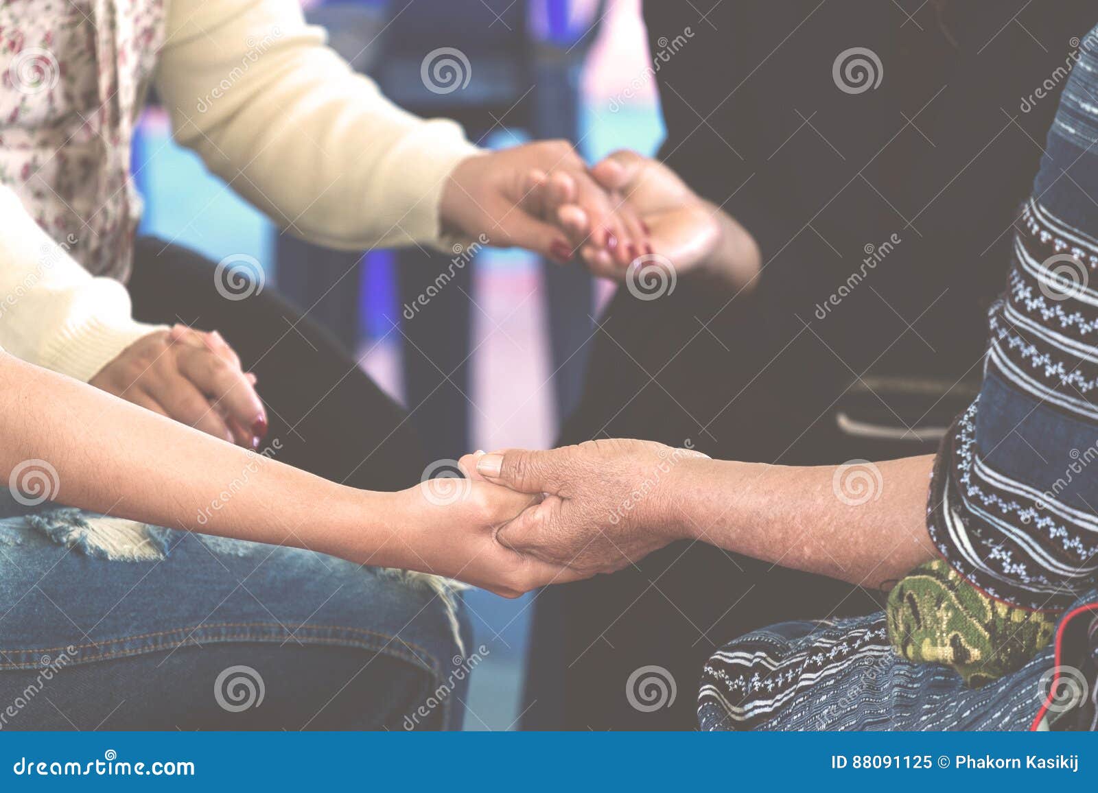 Women praying together stock image. Image of connection - 88091125