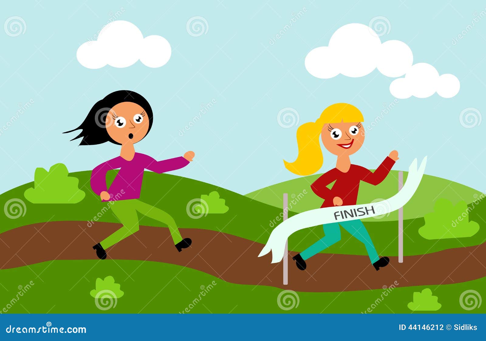 Women racing stock illustration. Illustration of health - 44146212