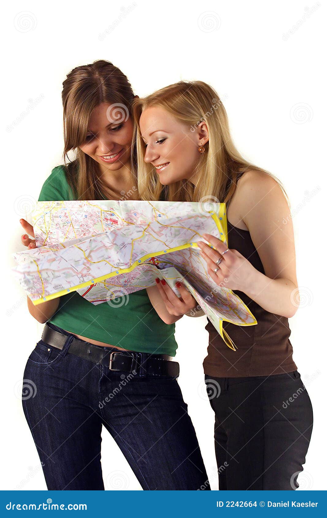 Women Reading Map stock photo. Image of study, help, women - 2242664
