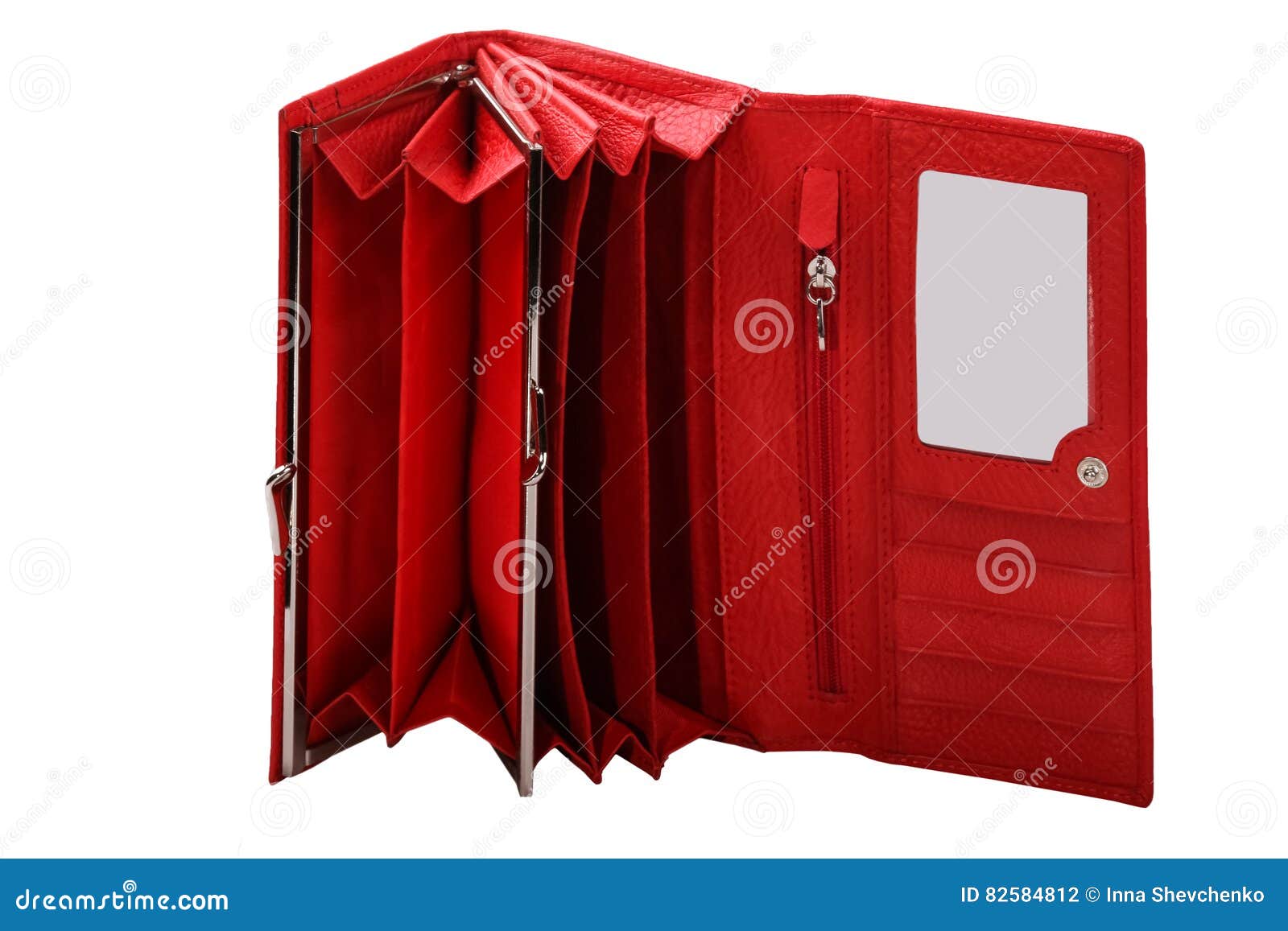 Women red leather wallet stock photo. Image of style - 82584812