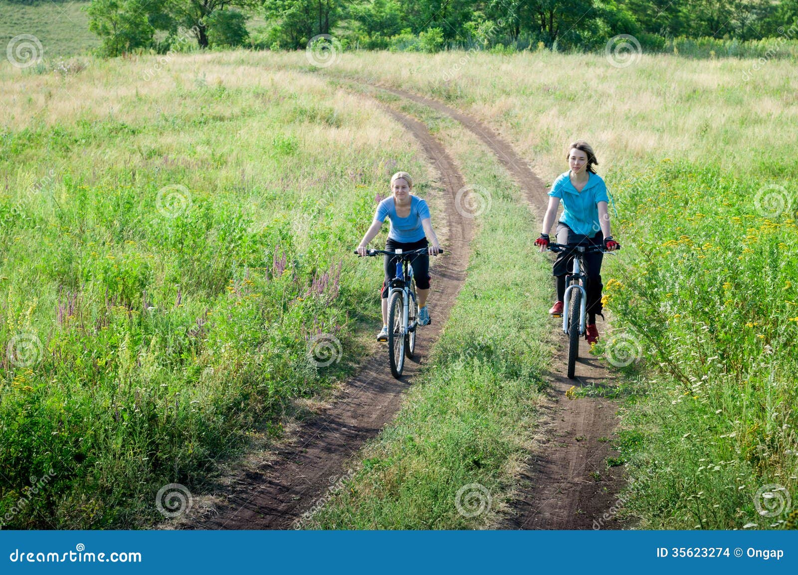 Women relax biking stock photo. Image of recreational - 35623274