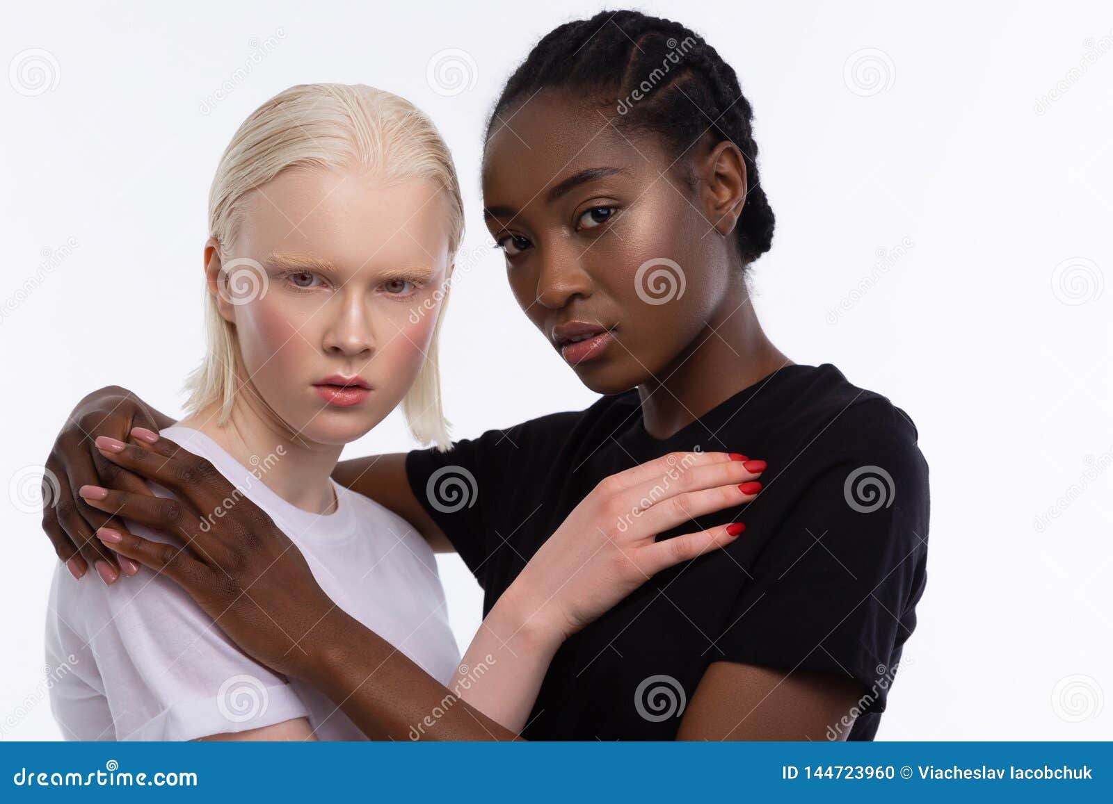 Women Respecting Diversity Hugging Each Other Despite Difference Stock ...