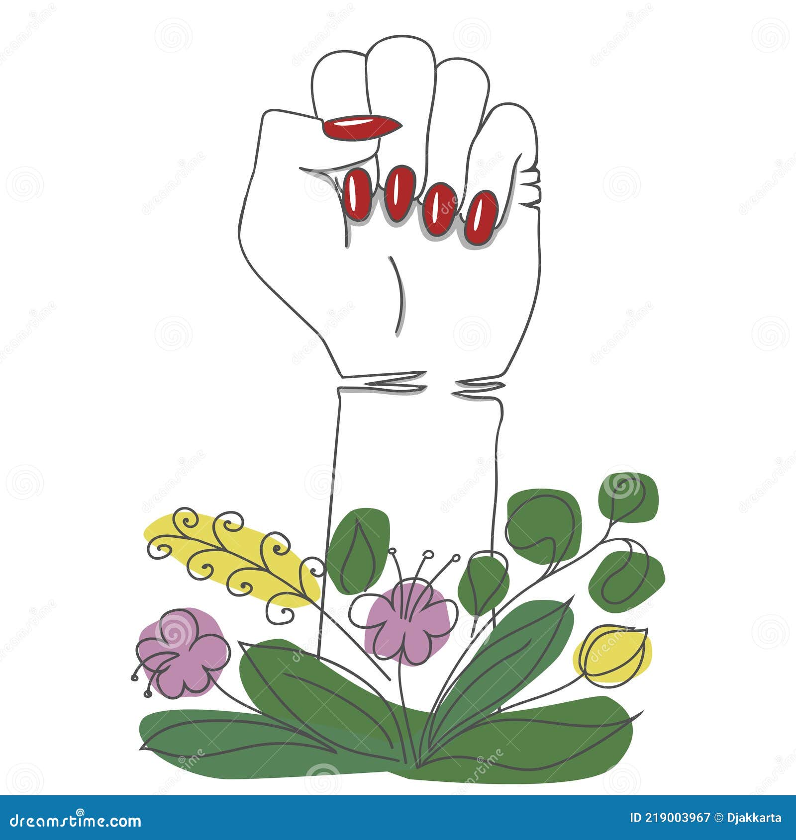 Women Rights Illustration. Hand Drawn. Line. Vector Illustration Stock ...
