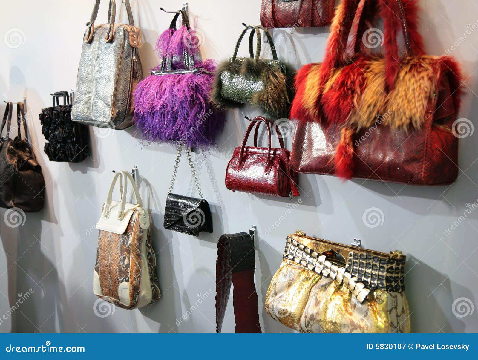 Women`s bags in shop stock image. Image of retail, emporium - 5830107