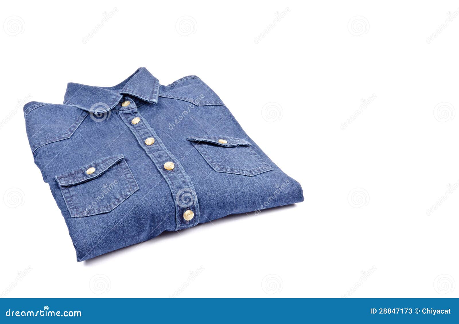 Women S Blue Denim Shirt Folded Stock Image - Image of cotton, womens ...