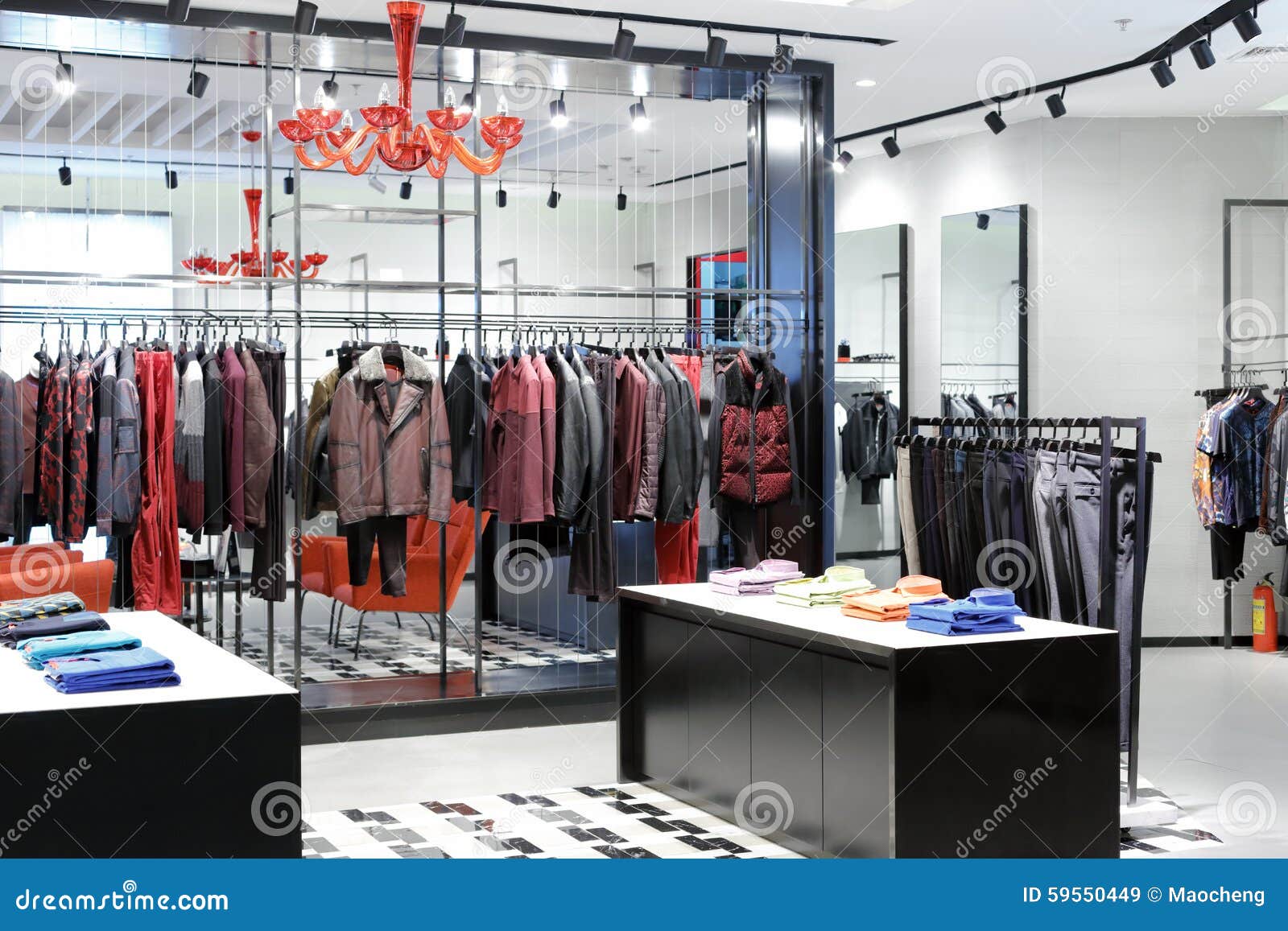 Womens and Mens Clothing Shop Stock Image - Image of cloth, garment ...