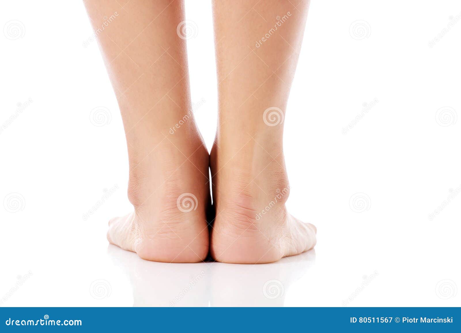Women`s Feet on White Background. Stock Image - Image of body, relax ...